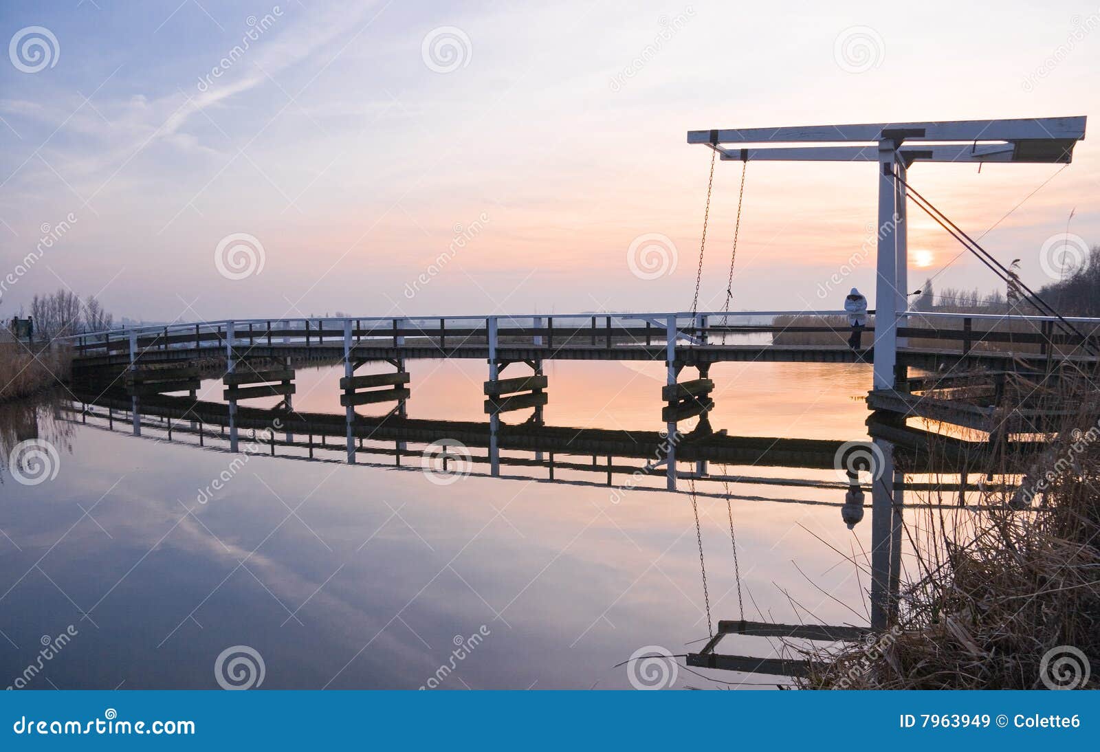 Old wooden lift-bridge stock image. Image of beautiful - 7963949