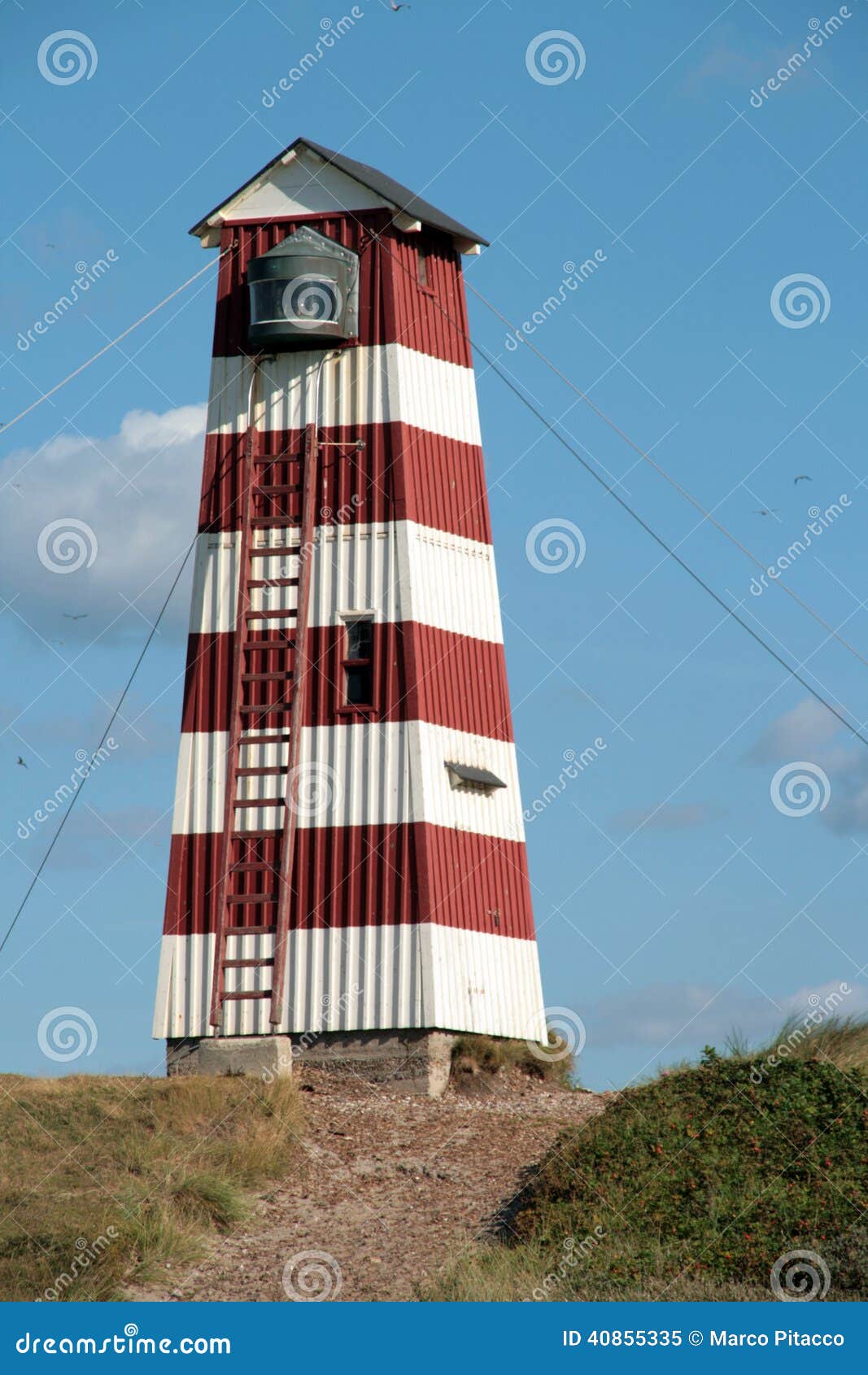 Old wooden lighthouse stock image. Image of house, water - 40855335