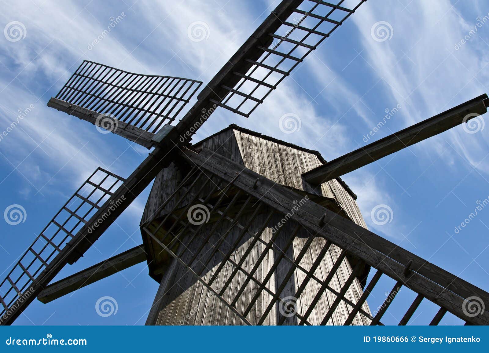 Old wooden mill stock photo. Image of cloud, original - 19860666