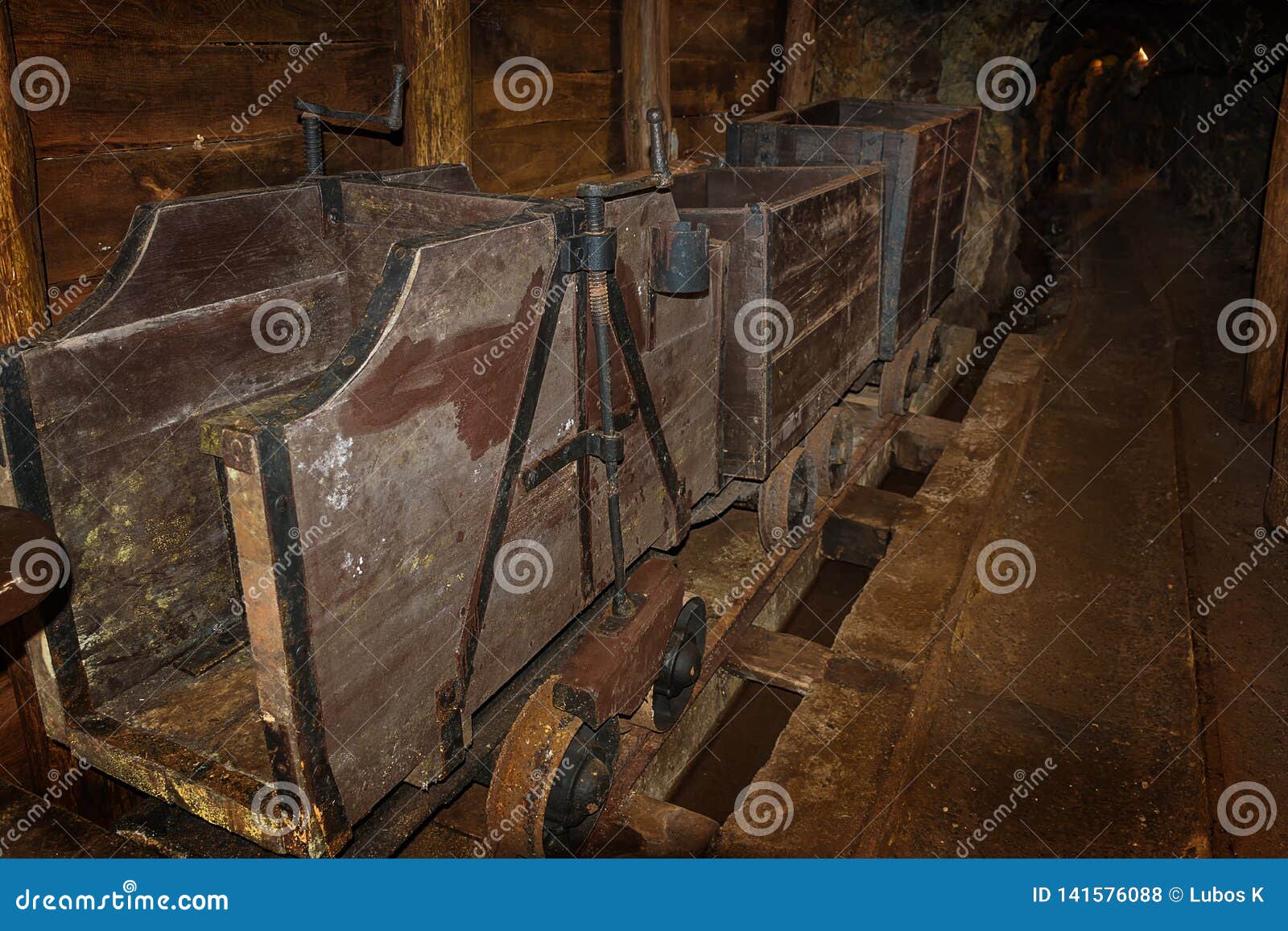 Wheels In The Mine Tunnel Royalty-Free Stock Photo | CartoonDealer.com ...