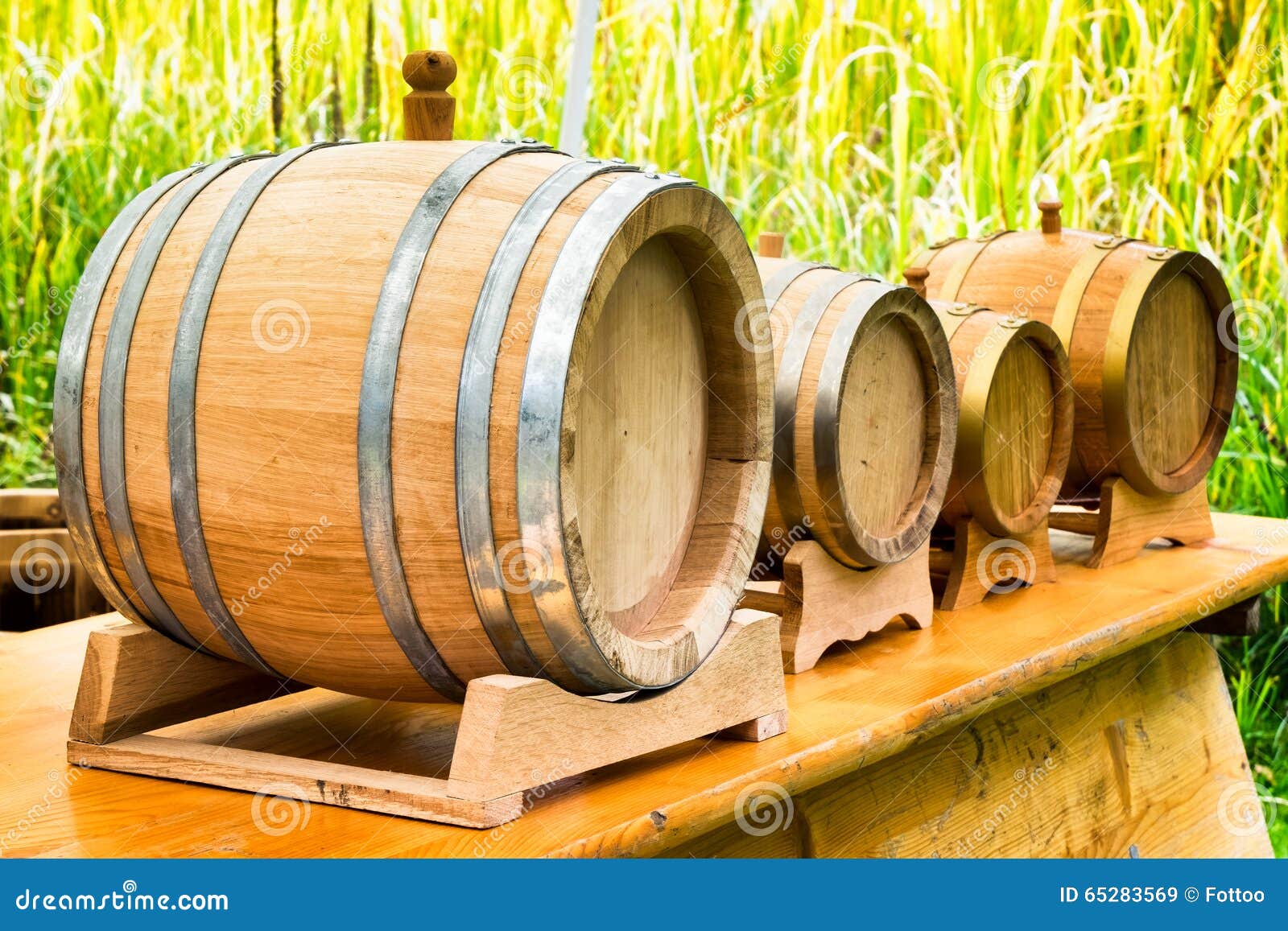 Old wooden oil casks stock image. Image of small, brown - 65283569