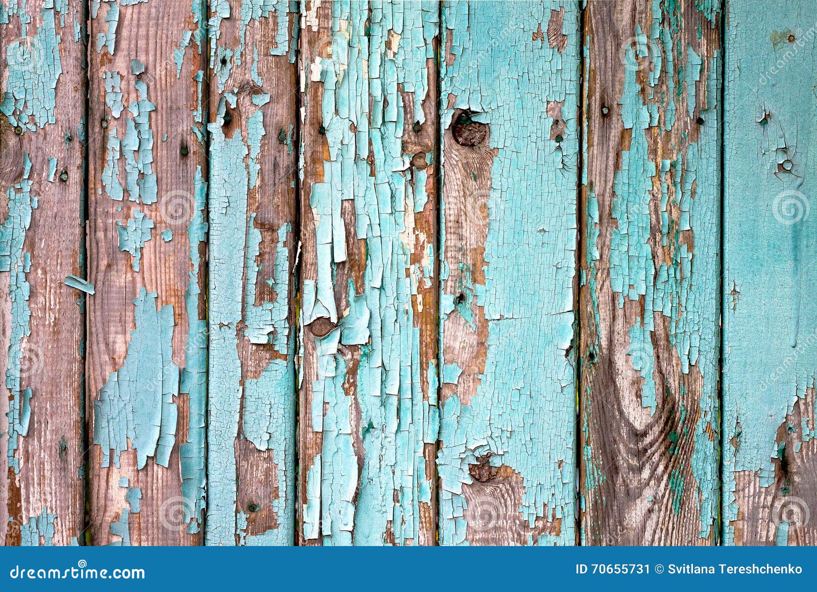Old Wooden Painted Light Blue Rustic Fence, Paint Peeling Background ...