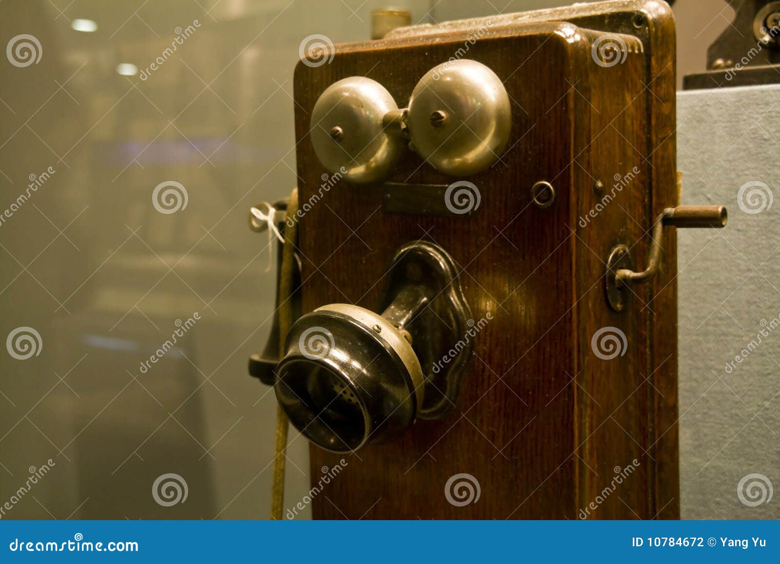 Old Wooden Phone stock photo. Image of handle, communications - 10784672