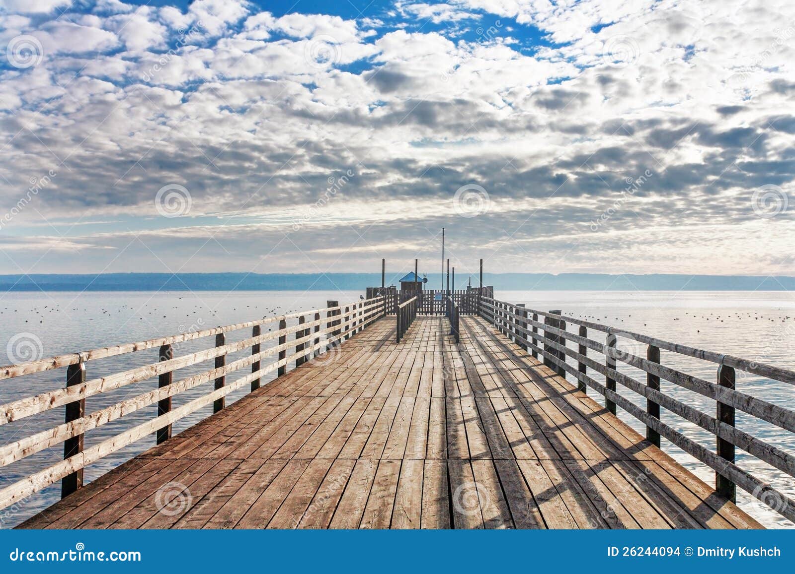 Old wooden pier in the sea stock photo. Image of background - 26244094