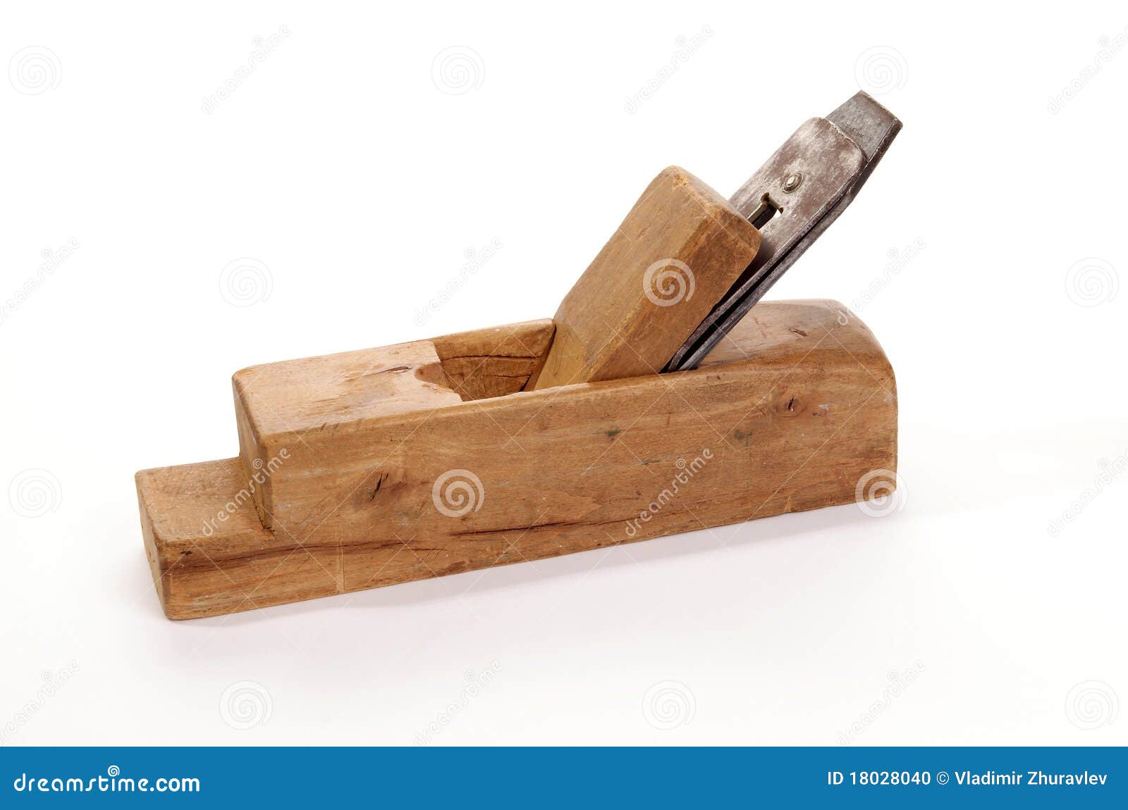 Old wooden planer stock photo. Image of construction - 18028040