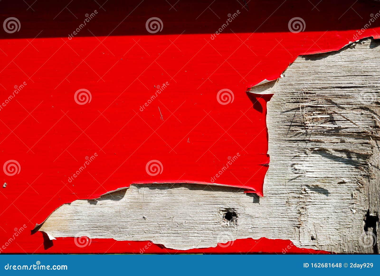 Old Wooden Planks with Red Peeling Paint, Texture Background Stock ...