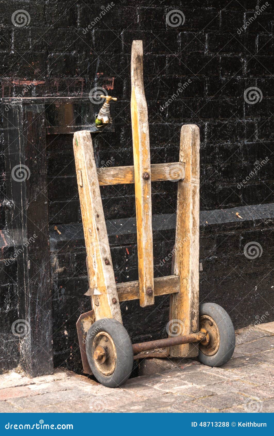 Old Wooden Railway Porter S Barrow Stock Photo - Image of mode, culture ...