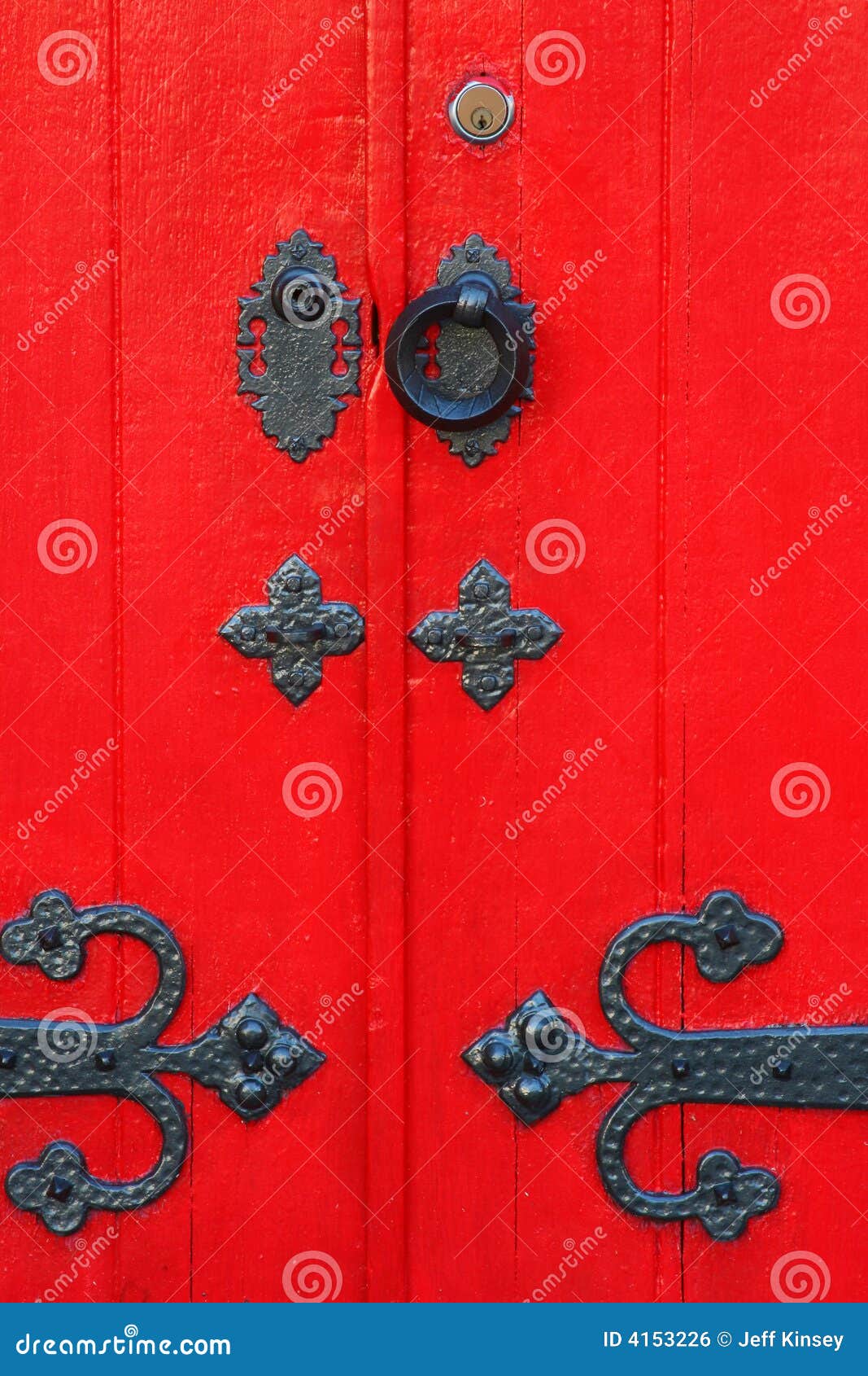 Old wooden red door stock photo. Image of doorway, fancy - 4153226