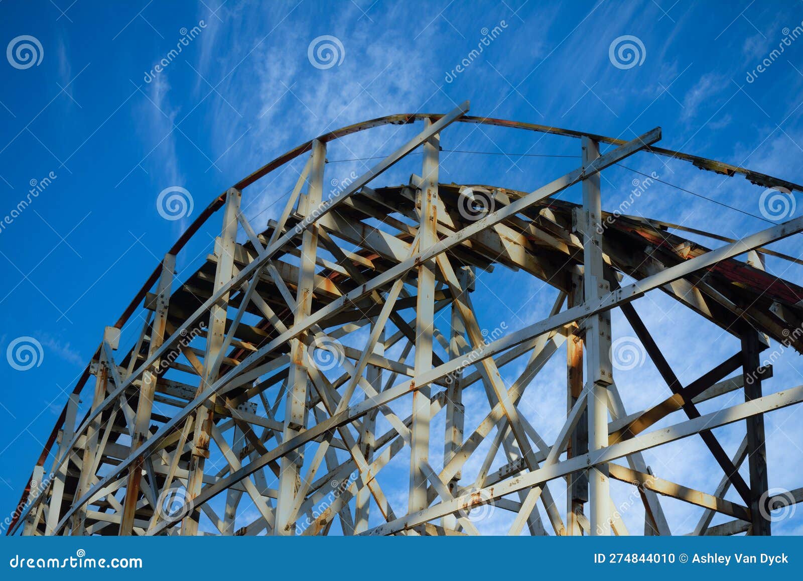 Old wooden rollercoaster stock photo. Image of roller - 274844010