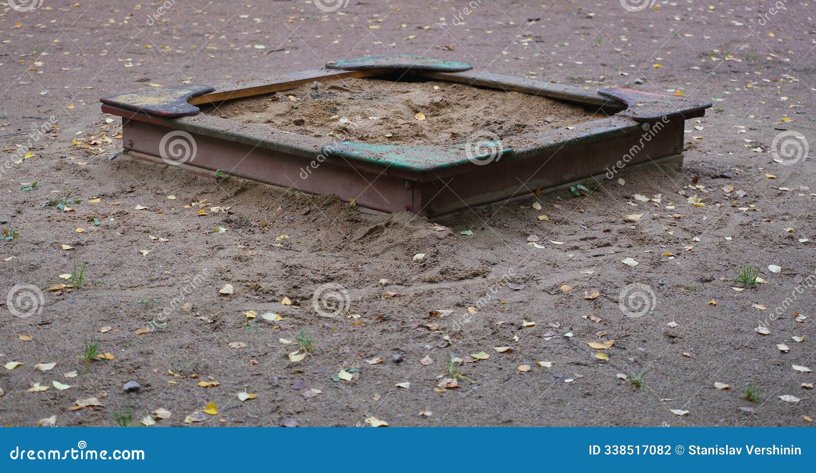 An Old Wooden Sandbox for Children S Games Stock Photo - Image of kids ...