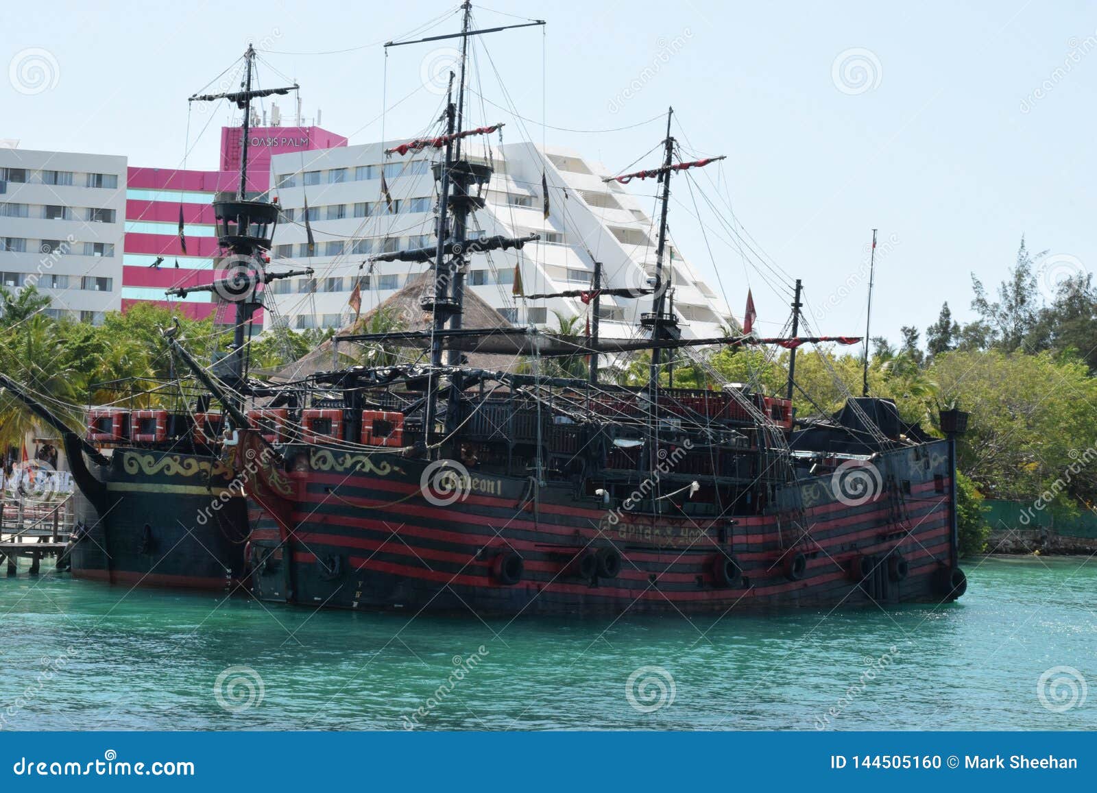 Old wooden ships at dock stock photo. Image of sailing - 144505160