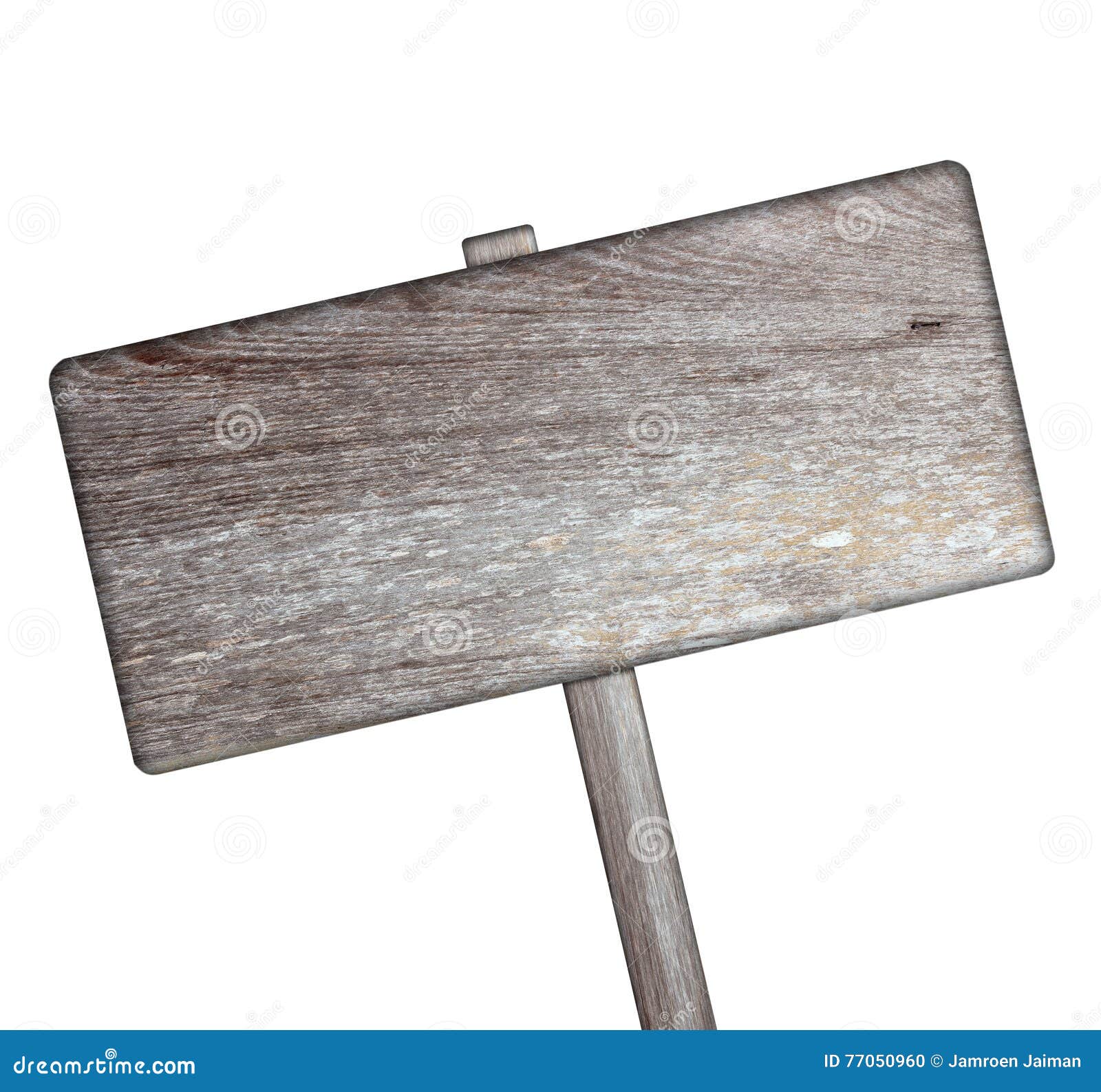 Old wooden sign on white. stock photo. Image of information - 77050960