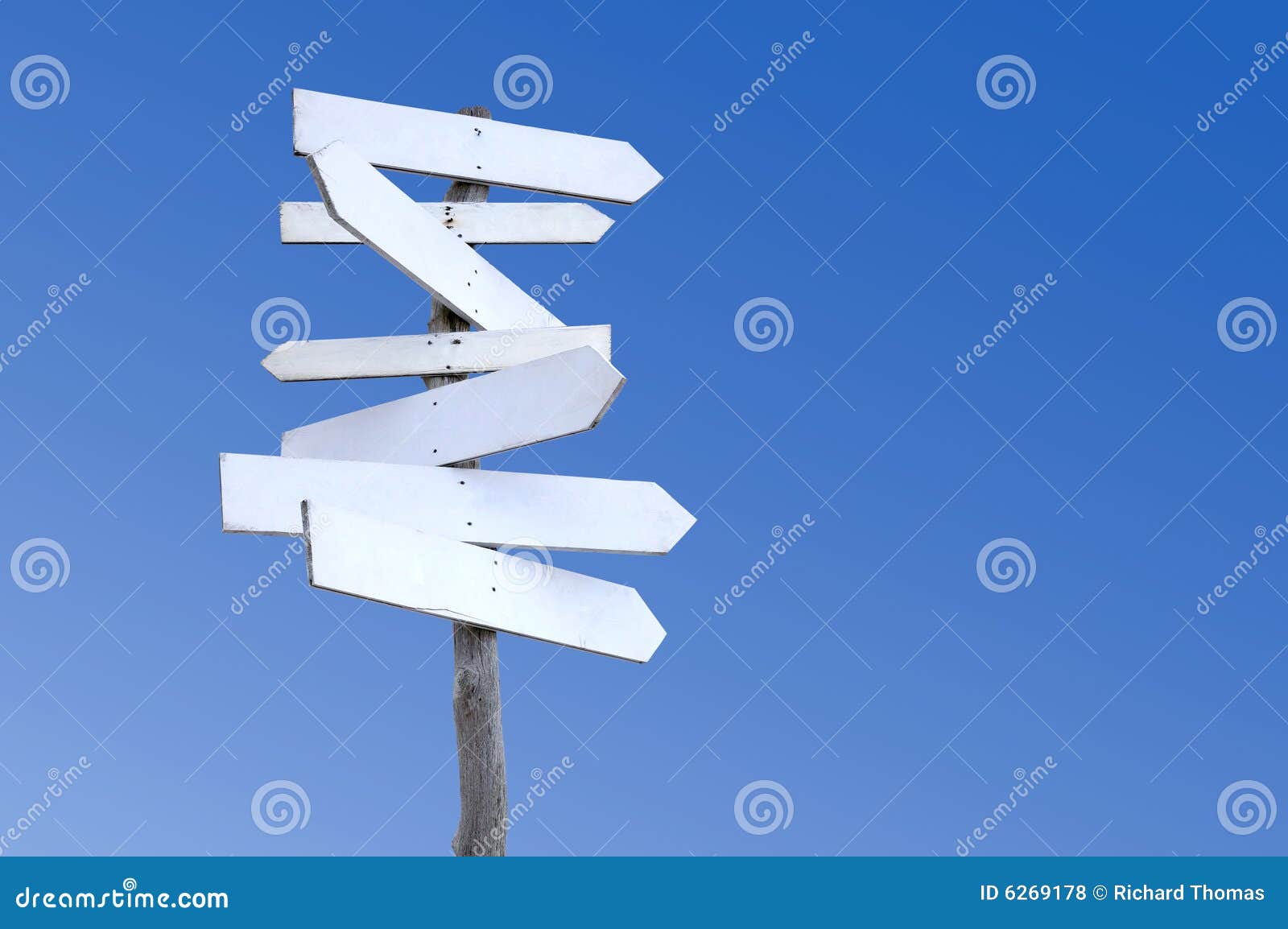 Old wooden signpost stock photo. Image of aged, blue, space - 6269178
