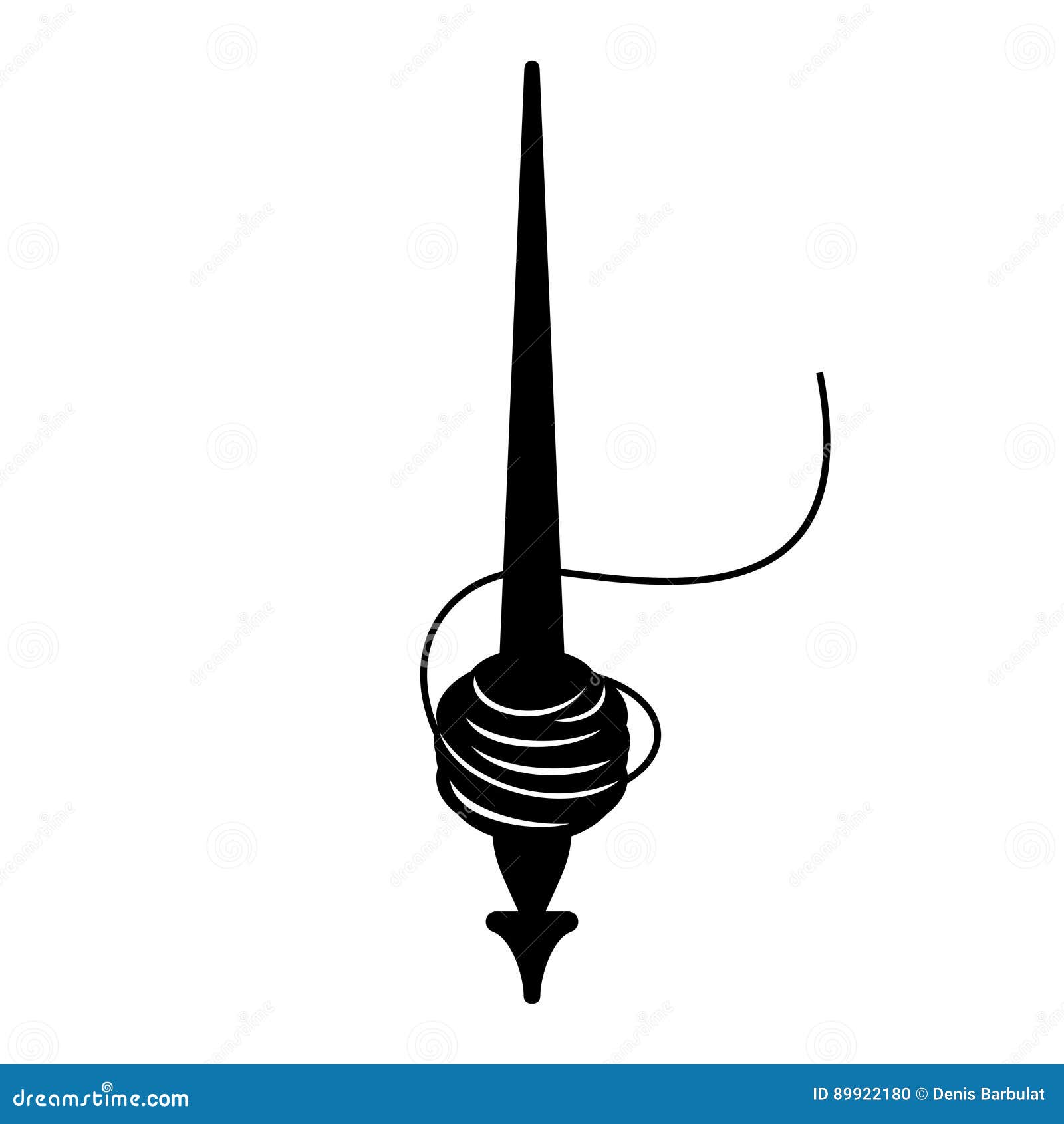 Old wooden spindle stock vector. Illustration of symbol - 89922180