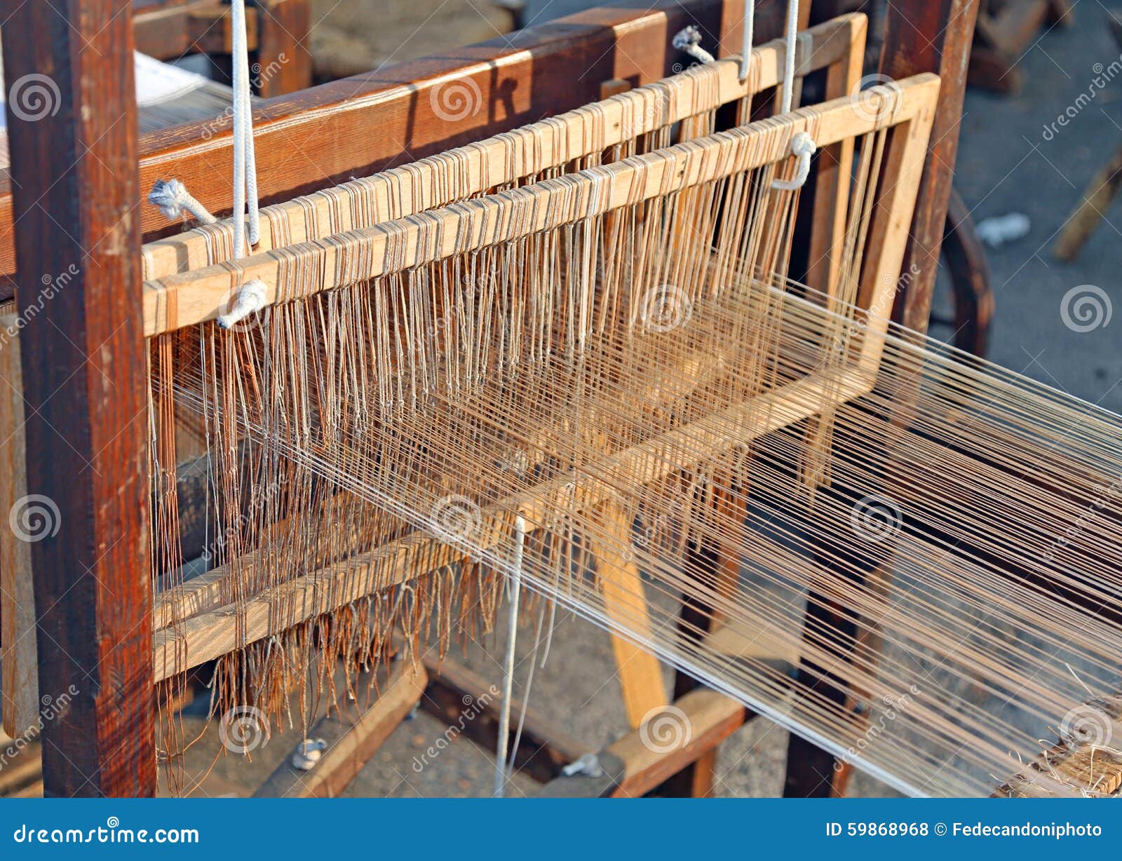 Spinning Frame With Wool Fabrics Royalty-Free Stock Image ...