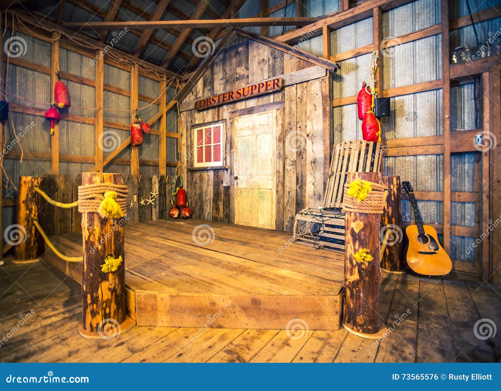 Old wooden stage stock photo. Image of stage, rope, interior - 73565576