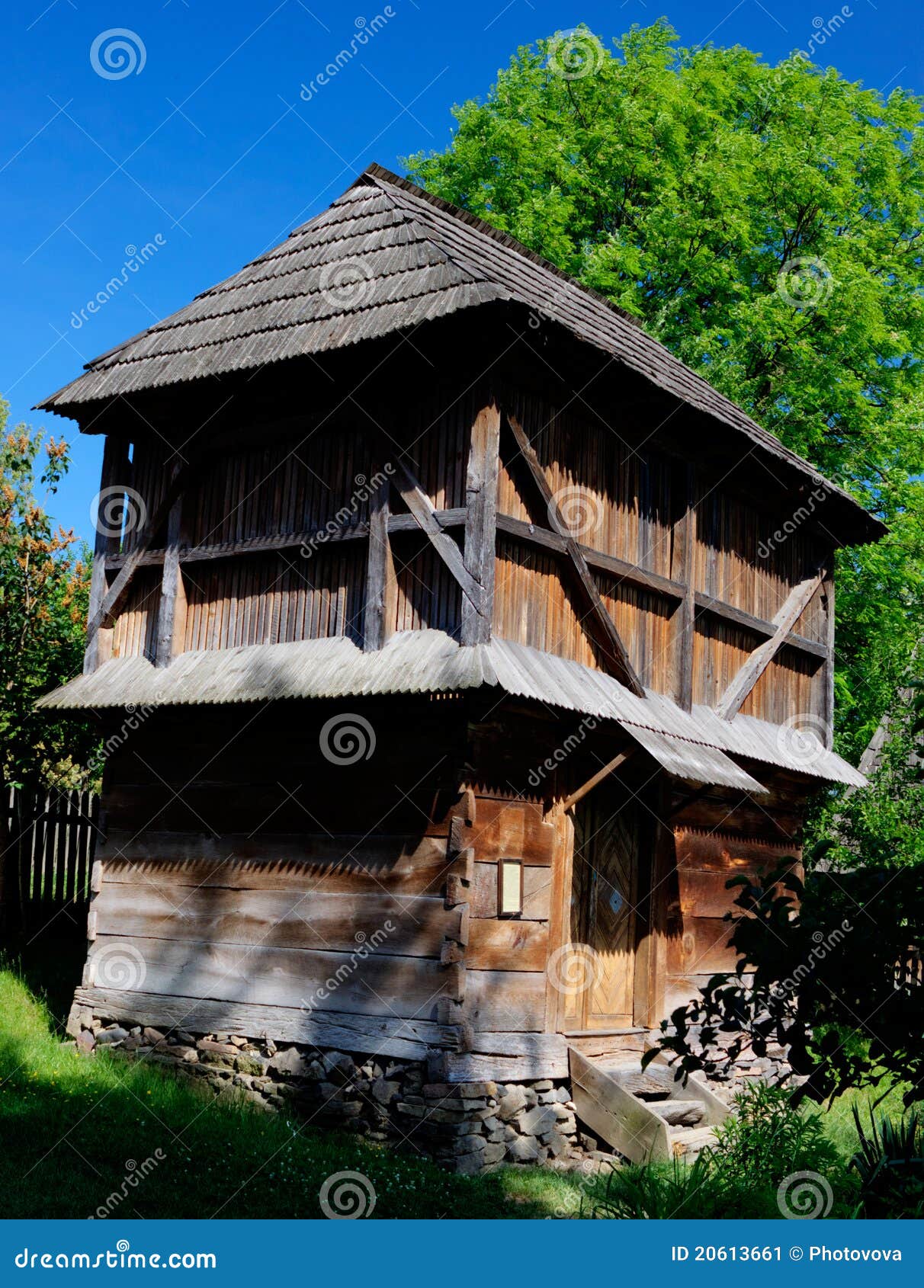 Old wooden structure stock image. Image of uzhgorod, color - 20613661