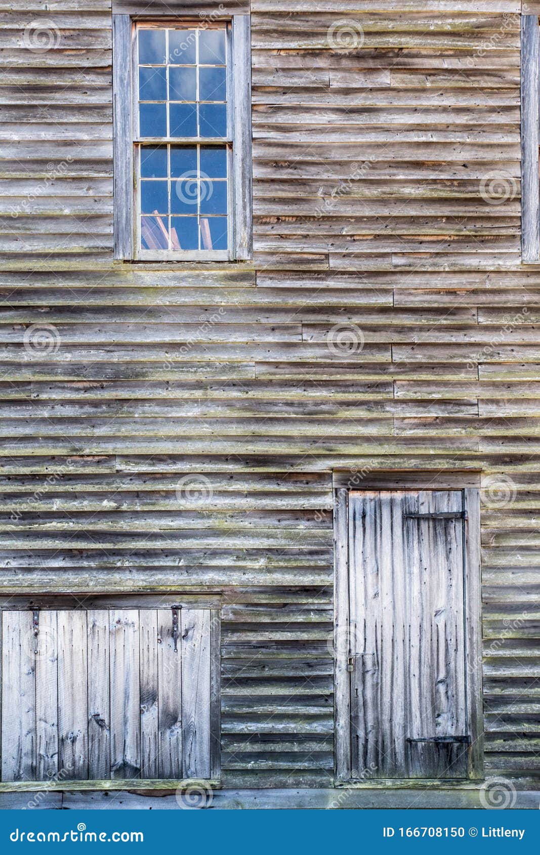 Old Wooden Structure with Boarded Window and Door Stock Photo - Image ...
