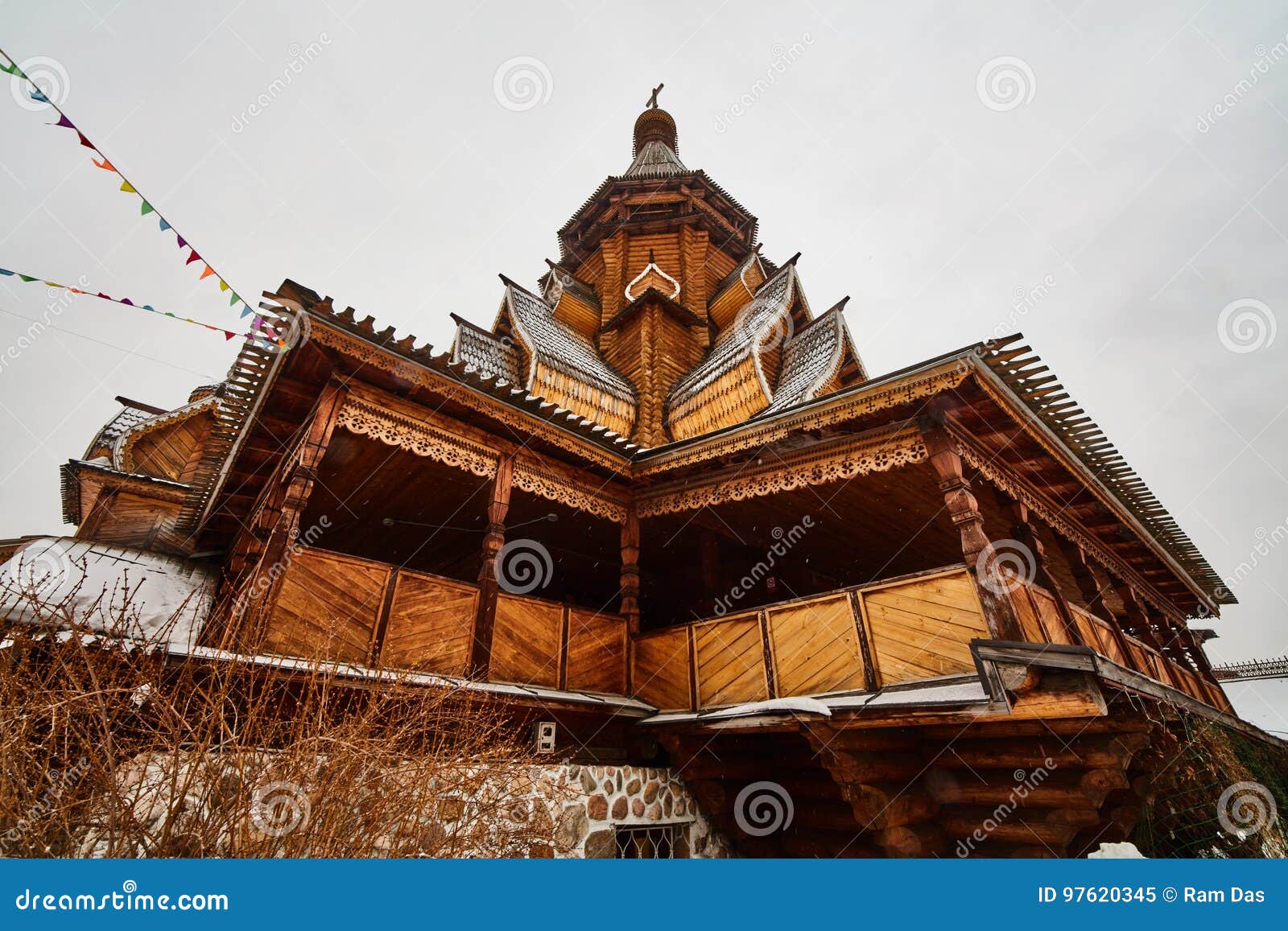 Old Wooden Structure at Izmailovsky Kremlin, Moscow Stock Image - Image ...