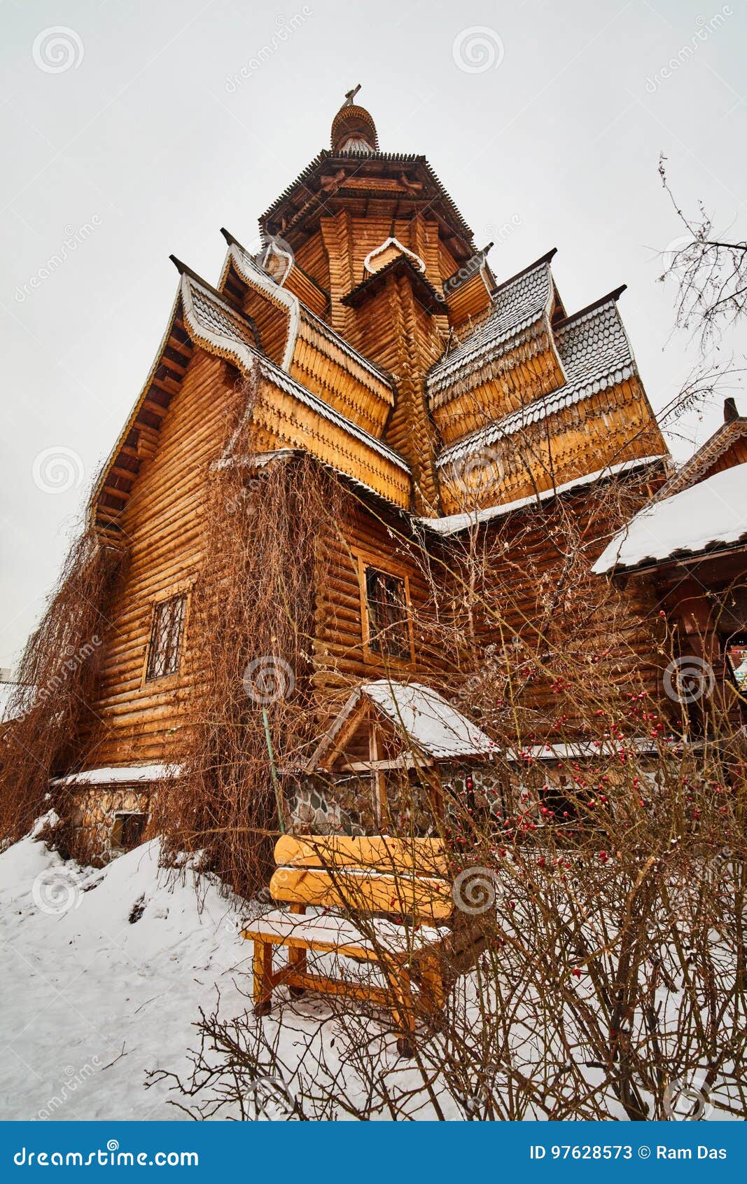 Old Wooden Structure at Izmailovsky Kremlin, Moscow Stock Image - Image ...