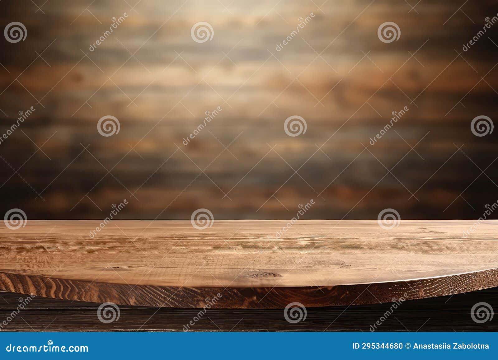 An Old Wooden Table Provides an Empty Location in the Background Stock ...