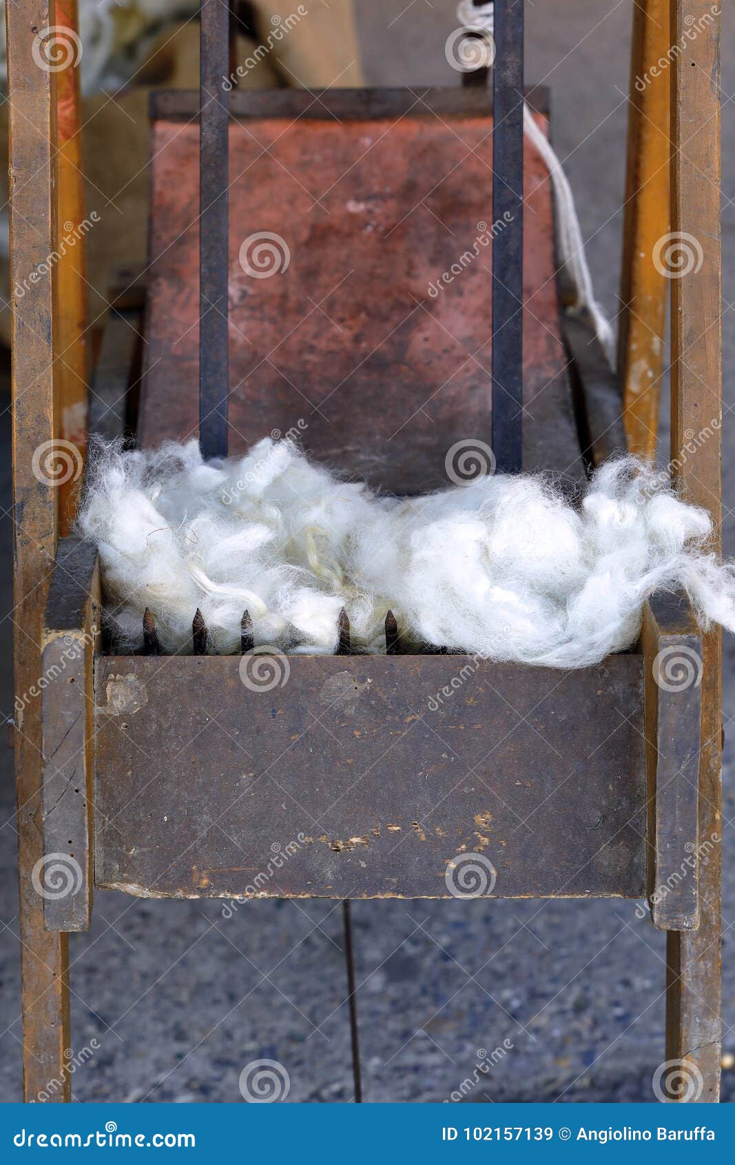 Tool for wool processing stock image. Image of softness - 102157139