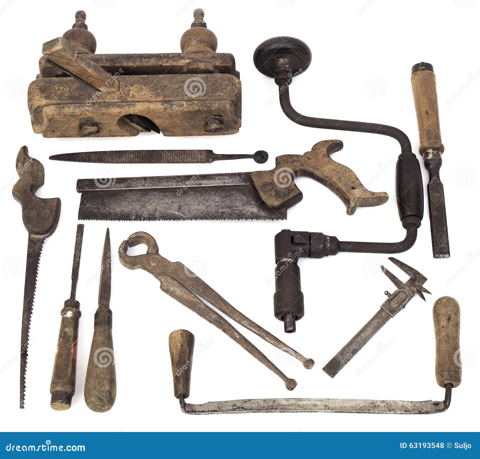 Old Wooden Tools stock photo. Image of handle, chisel - 63193548