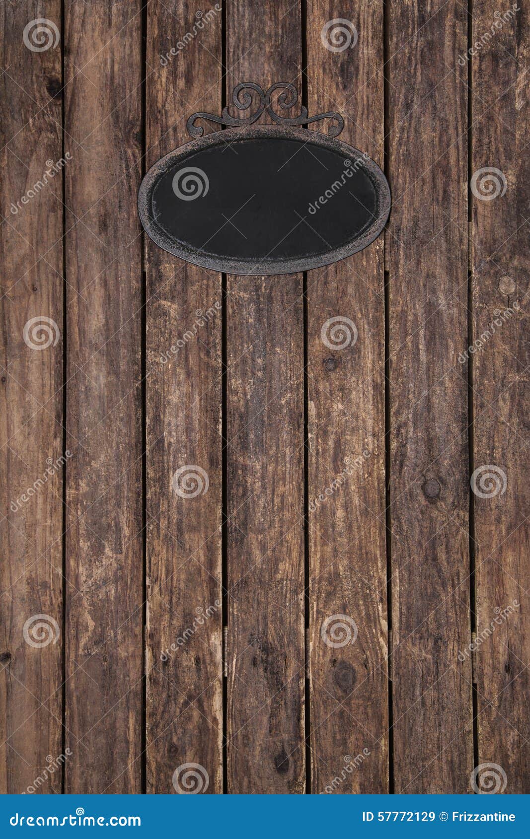 Old Wooden Vintage Background with a Tin Sign. Stock Image - Image of ...