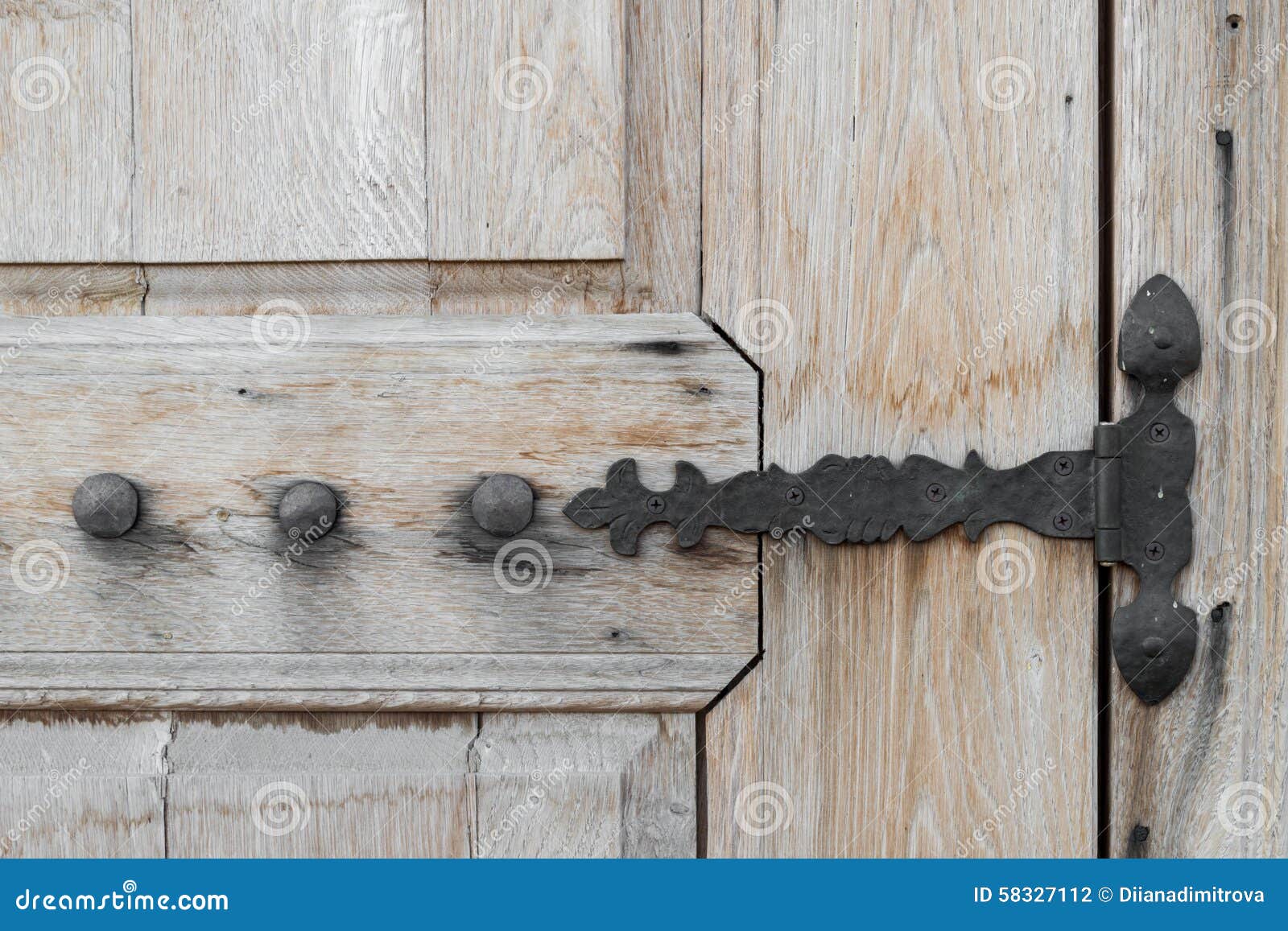 Old Wooden Vintage Gate. stock photo. Image of bolt, backyard - 58327112