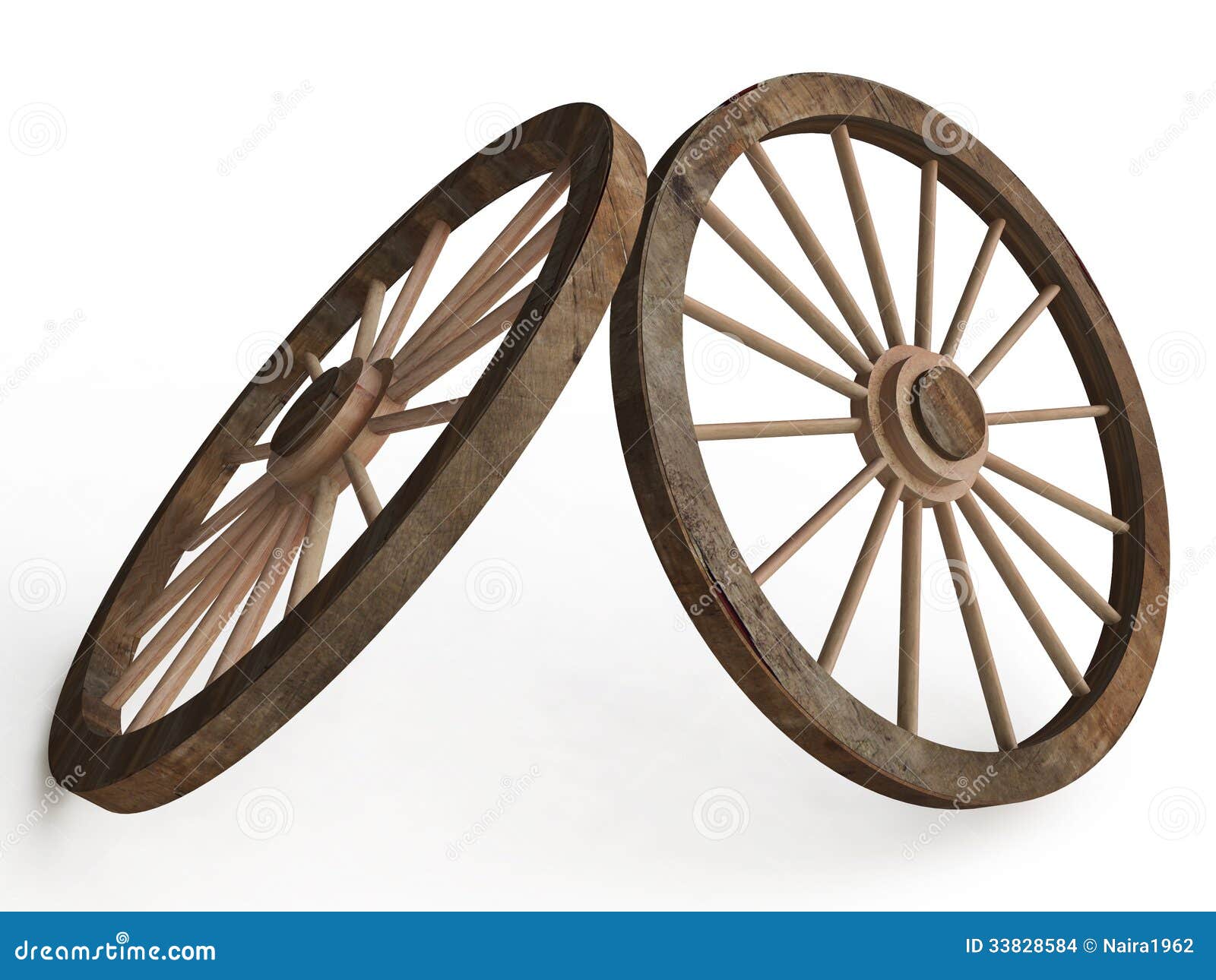 Old Wooden Wagon ( Carriage) Wheels Stock Illustration - Illustration ...