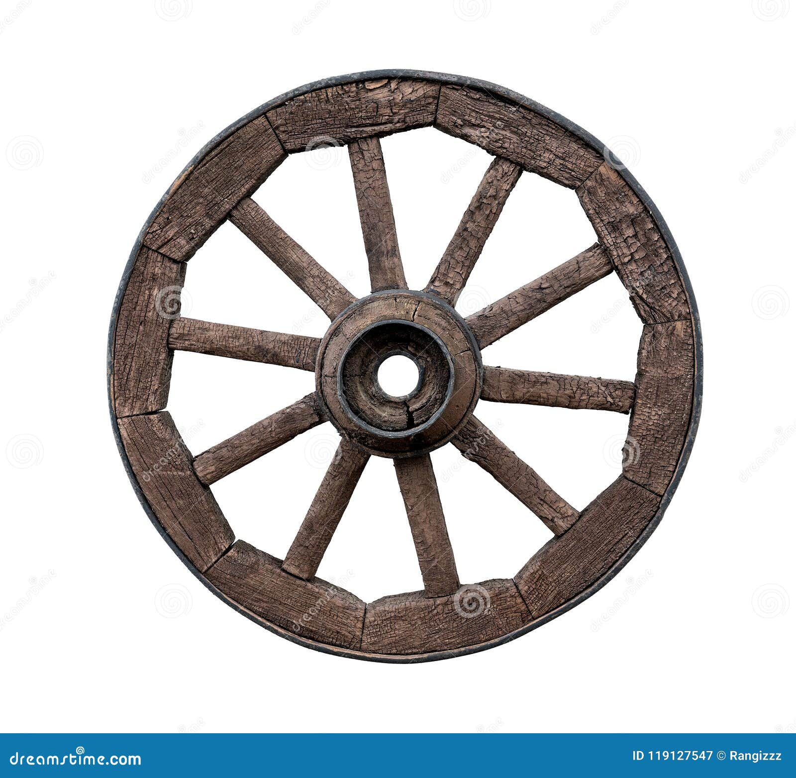 Wagon Wheel Rims Leaning On A Rustic Building Royalty-Free Stock Photo ...