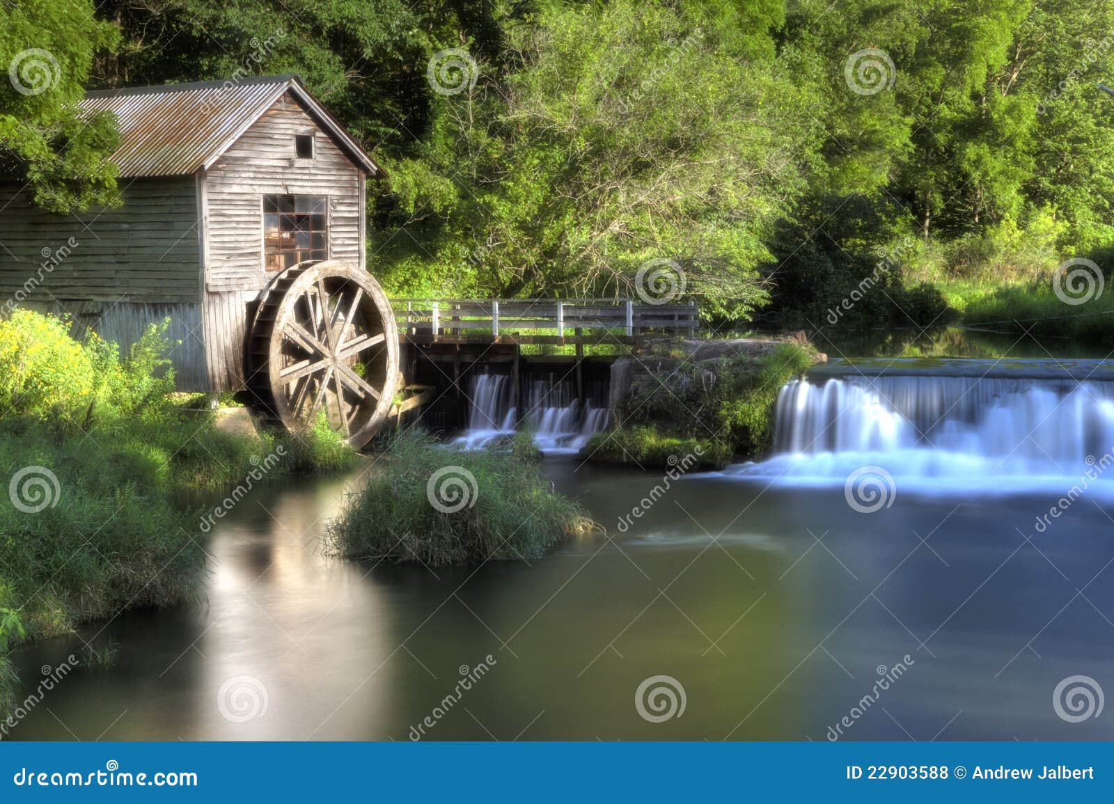 Water Wheel Floating On The Canal Of Park Stock Photo | CartoonDealer ...