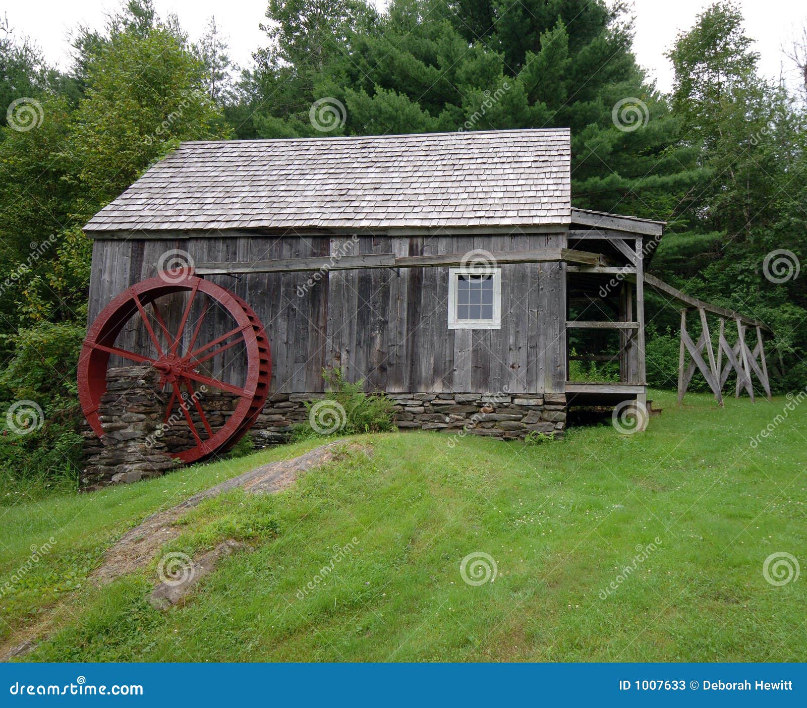 Old wooden watermill stock image. Image of outdoor, american - 1007633