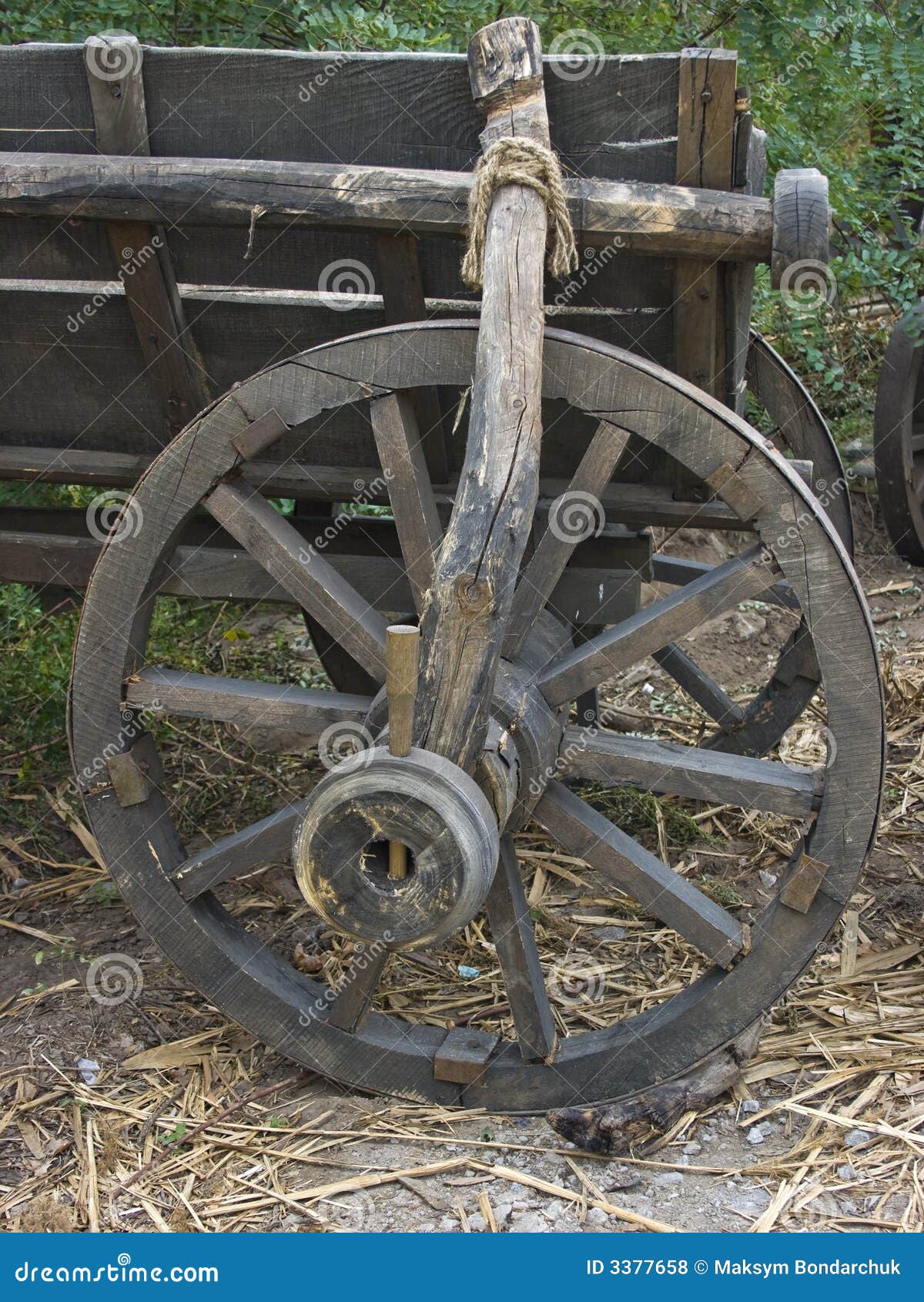 Old wooden wheel stock photo. Image of traditional, rural - 3377658