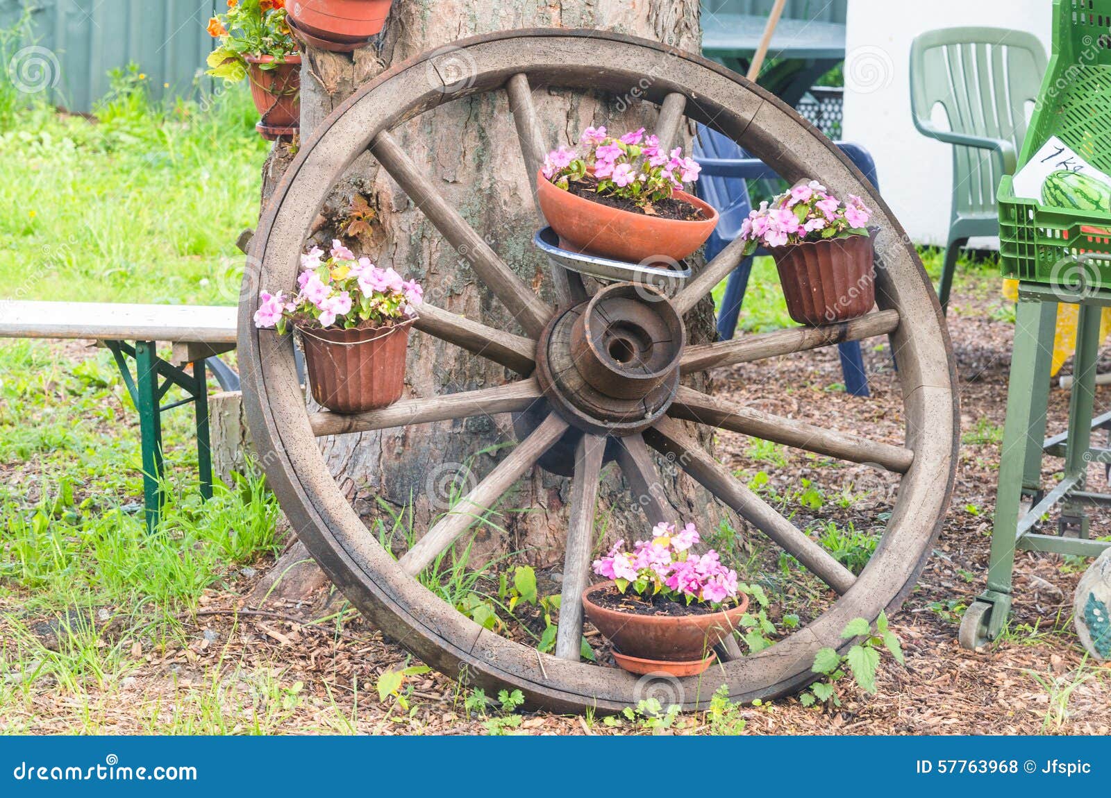 Old wooden wheel stock photo. Image of crafts, unique - 57763968