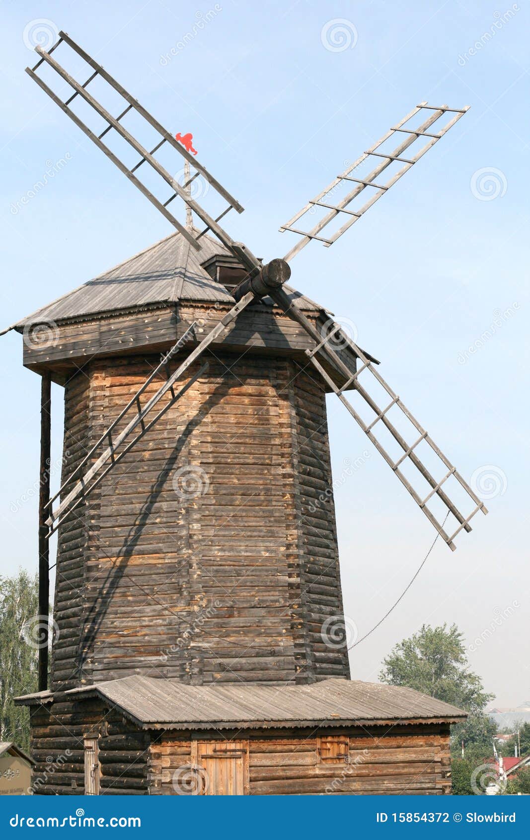 Old Wooden Windmill Stock Photography - Image: 15854372