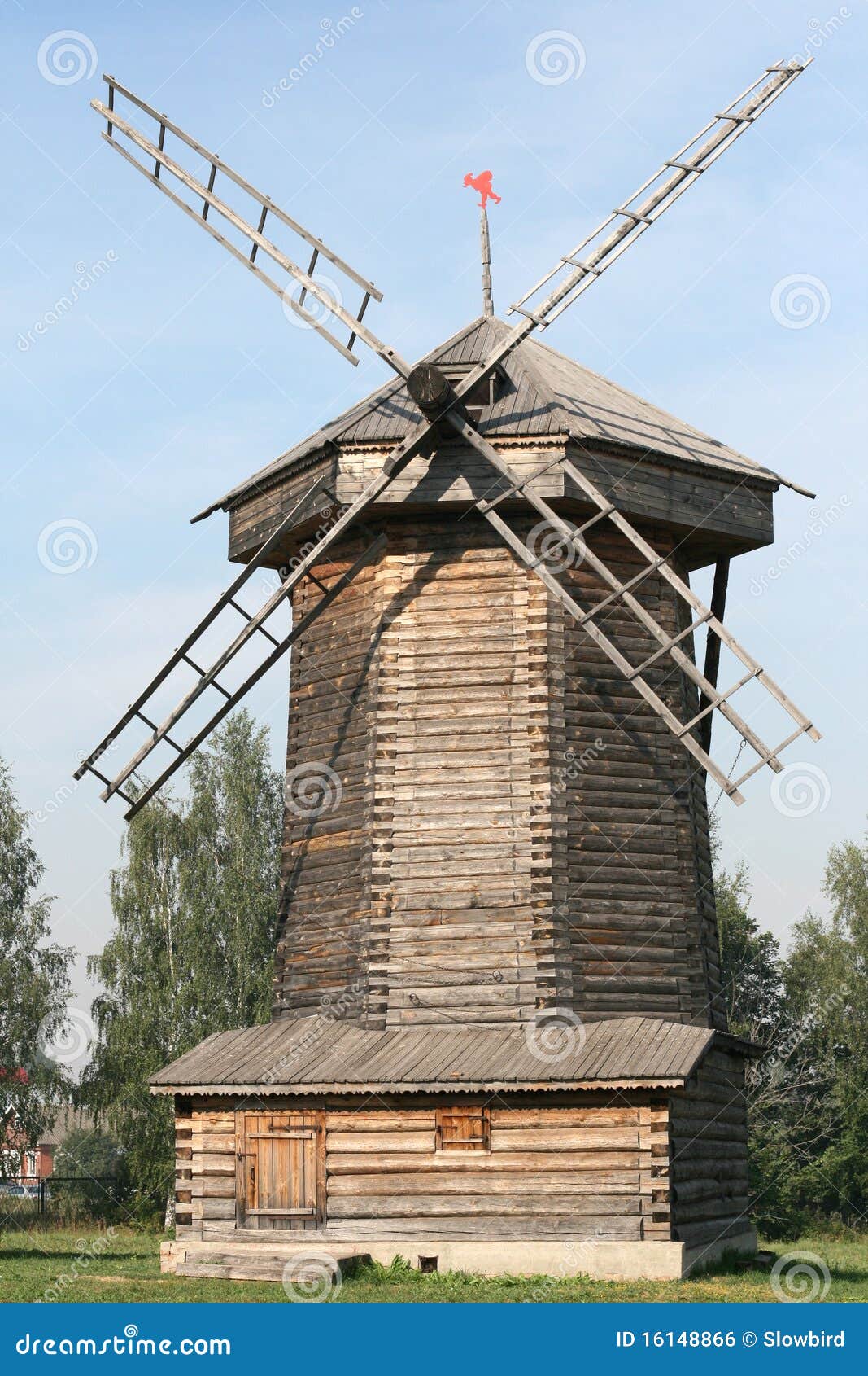 Old wooden windmill stock photo. Image of wind, windturbine - 16148866