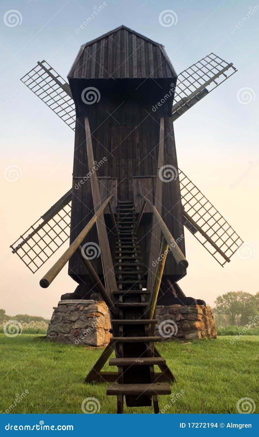 Old Wooden Windmill stock photo. Image of power, history - 17272194