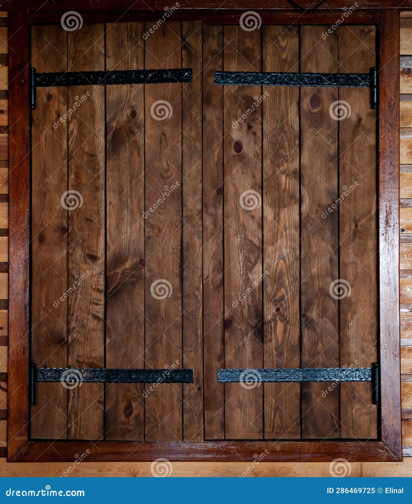 Old Wooden Window, Closed. Vintage, Rustic Style Stock Image - Image of ...