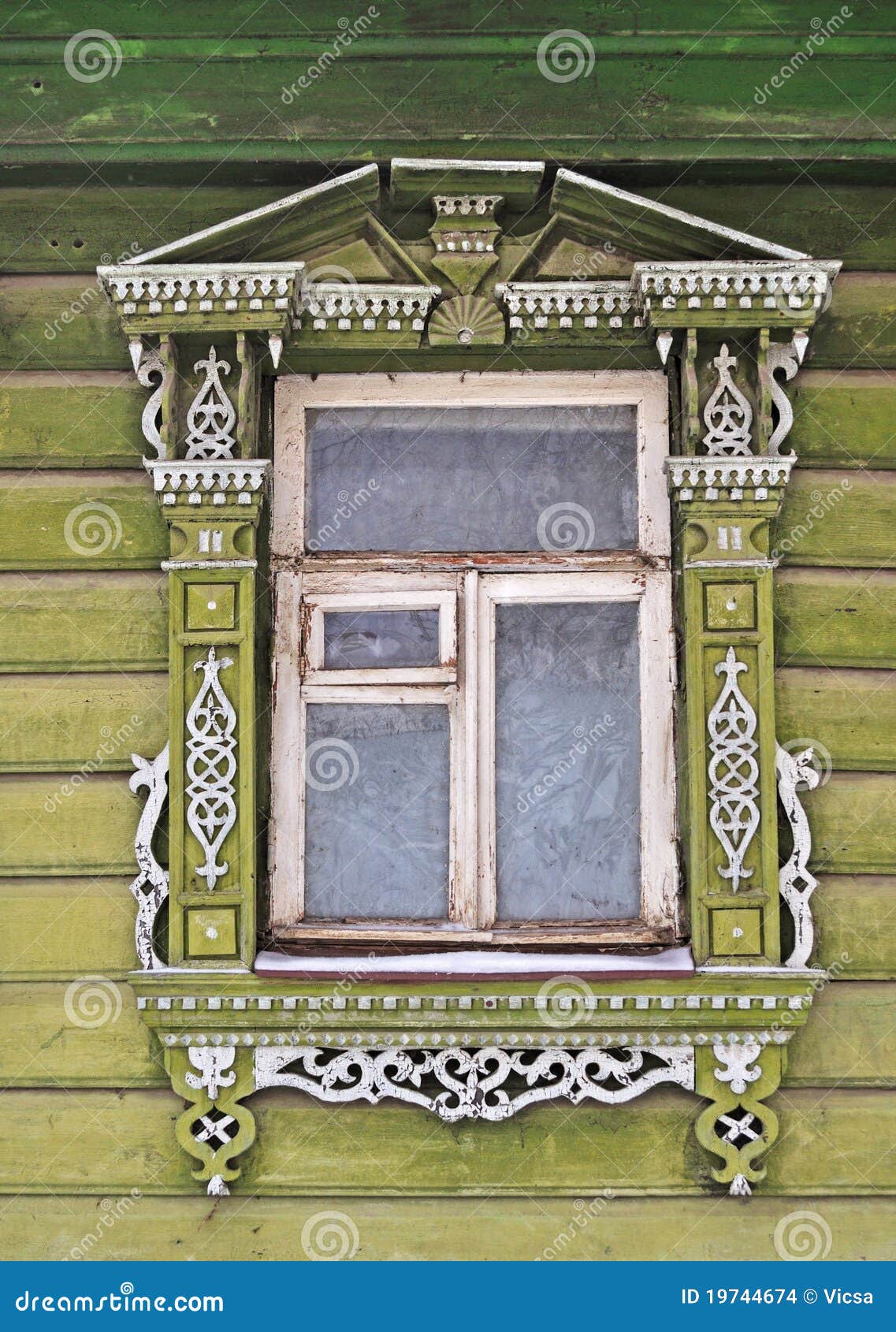 Old Wooden Window, Decorated with Carving Stock Photo - Image of ...