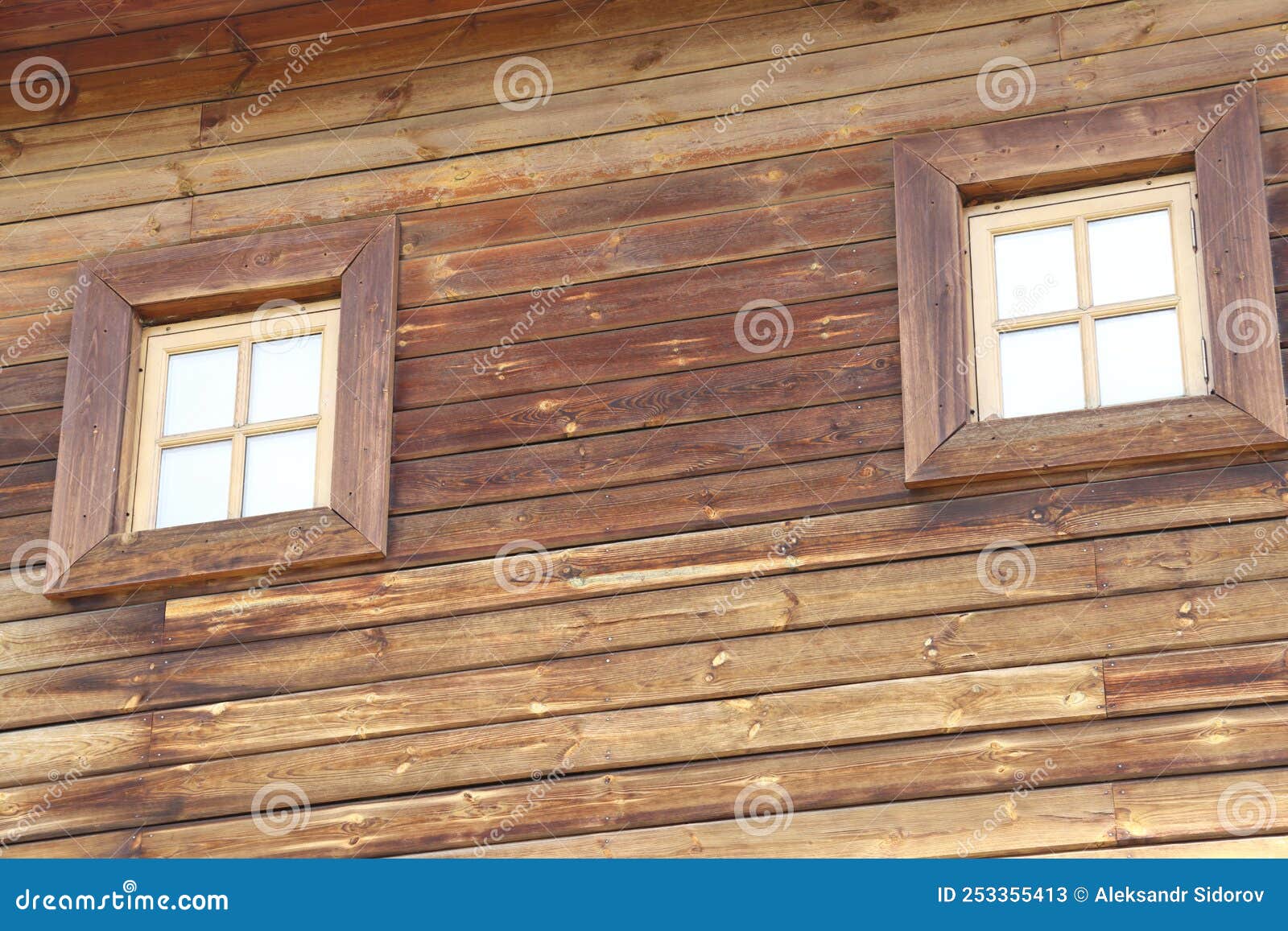 Old Wooden Window Frame. Old Window of an Old Wooden House Stock Image ...