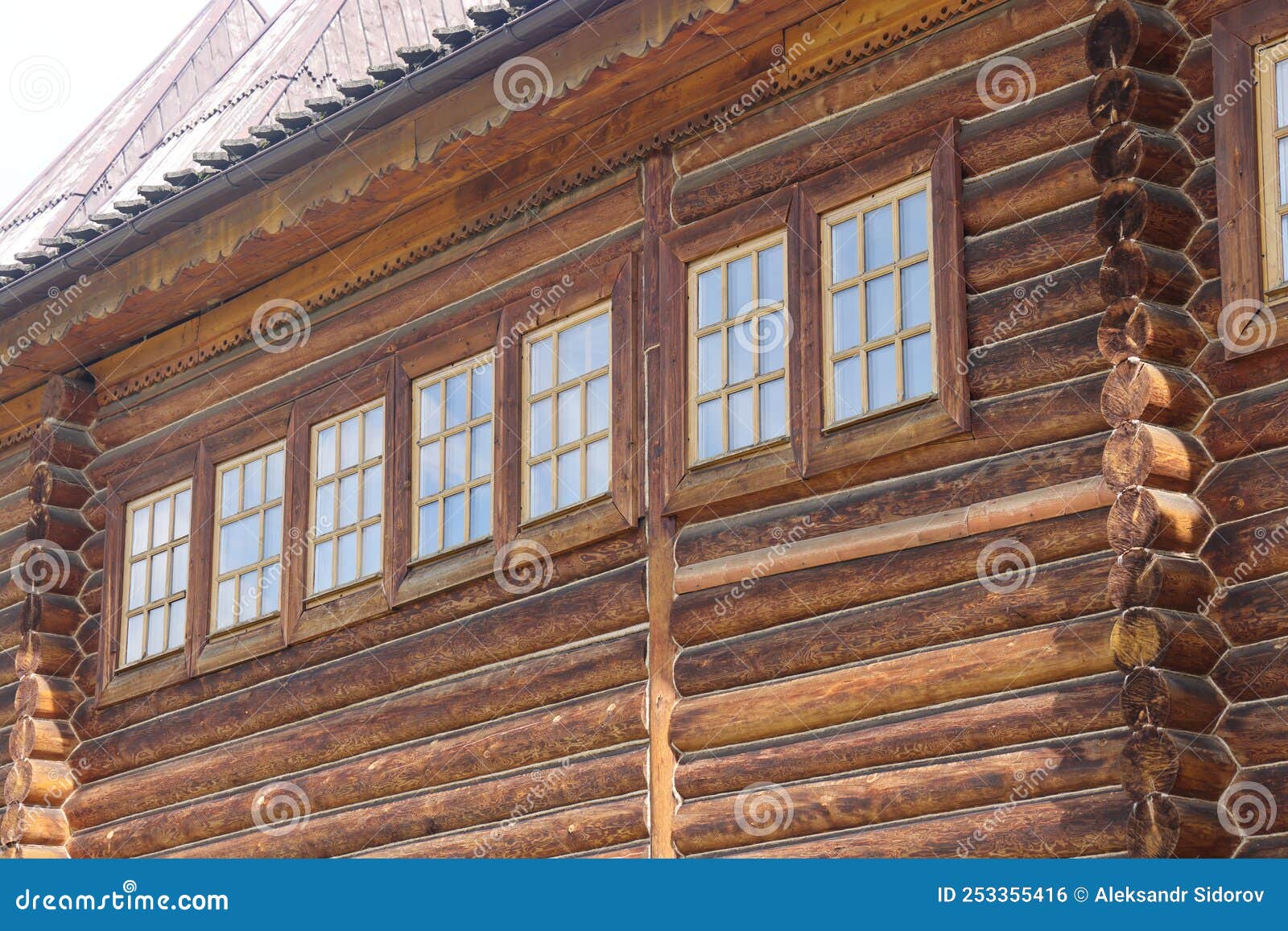 Old Wooden Window Frame. Old Window of an Old Wooden House Stock Photo ...