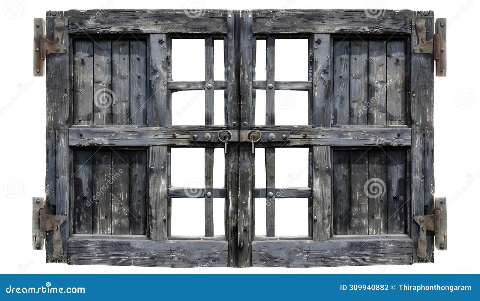 Old wooden window frame stock illustration. Illustration of wooden ...