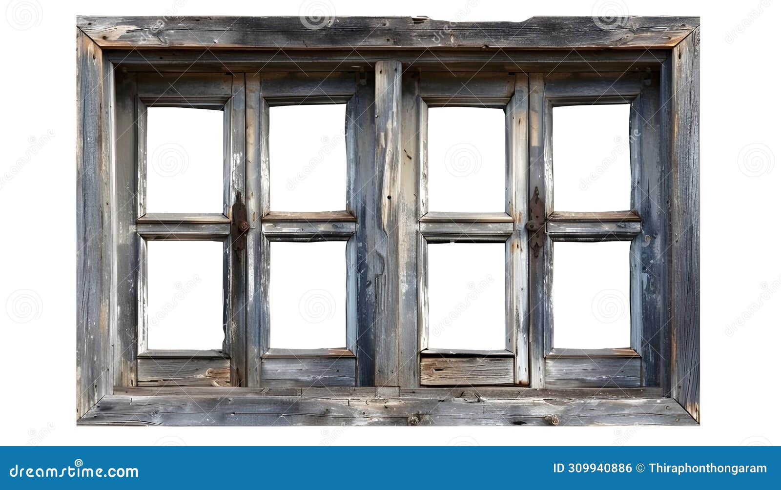 Old wooden window frame stock illustration. Illustration of ...