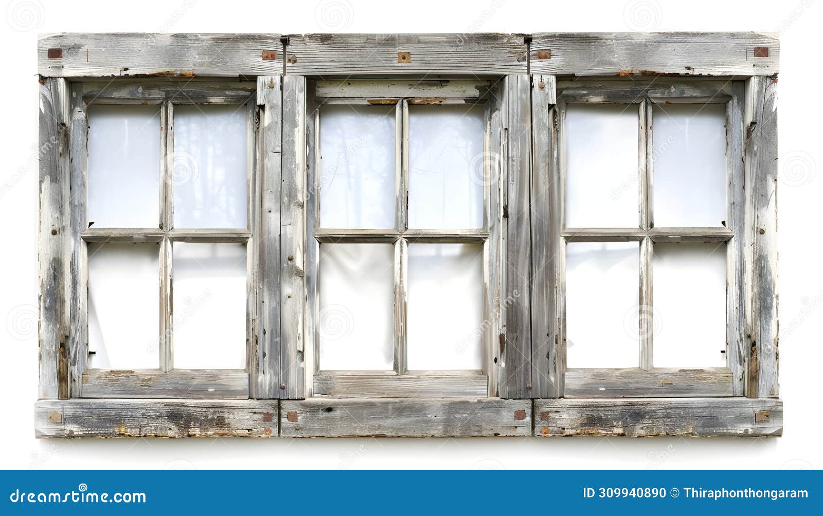 Old wooden window frame stock illustration. Illustration of grunge ...