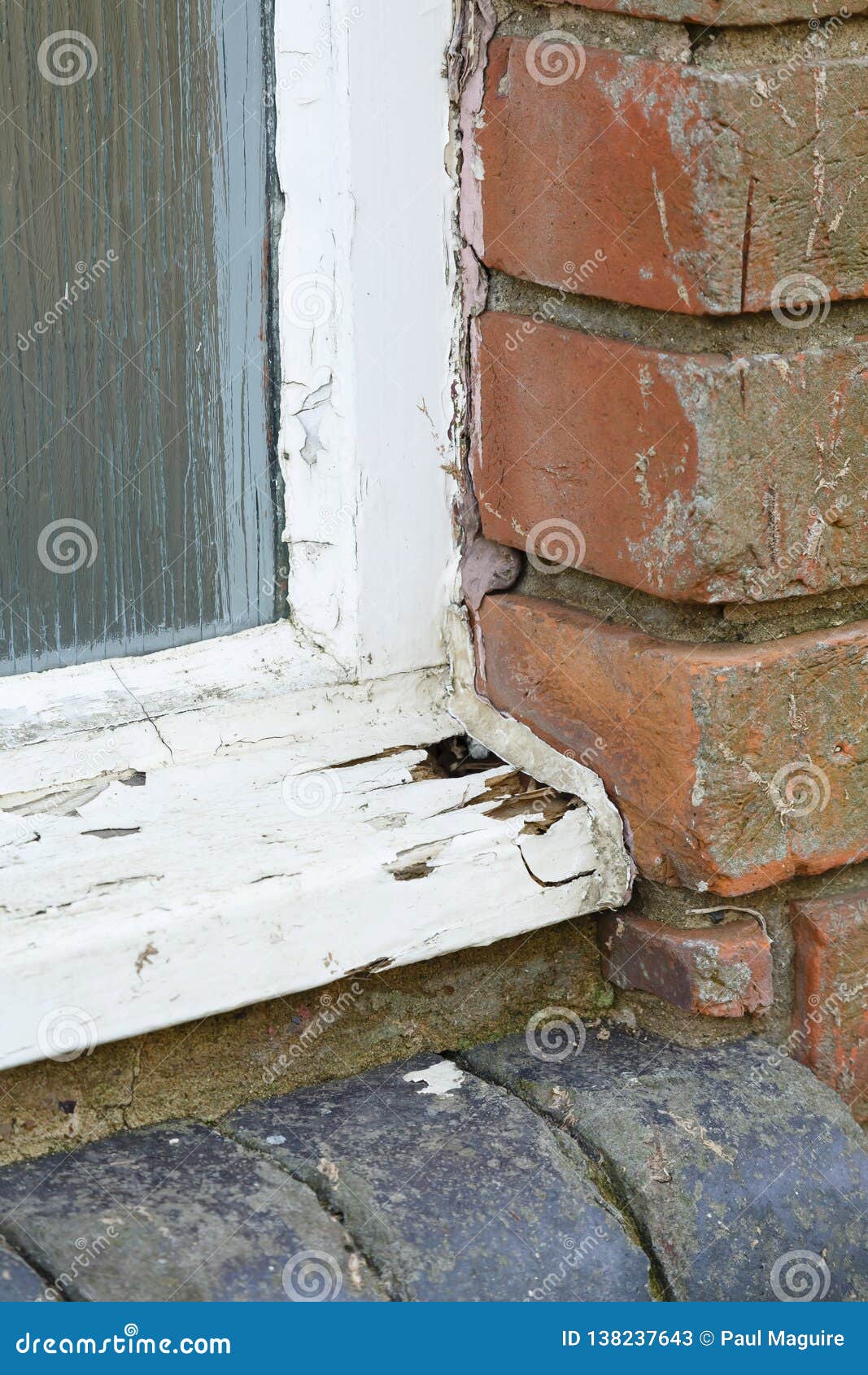 Old Wooden Window Frame Rot Stock Image - Image of neglected, paint ...