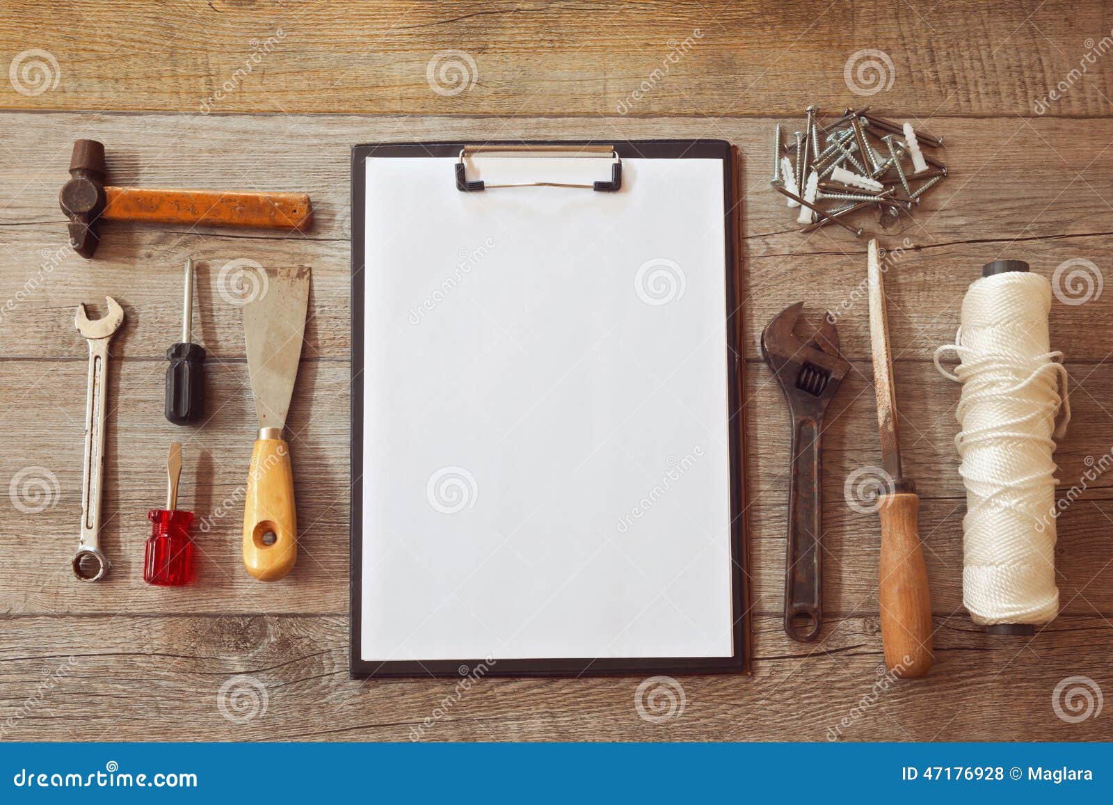 Blank Notepad, Pencil And Piles Of Puzzle Pieces, Wooden Blocks Stock ...