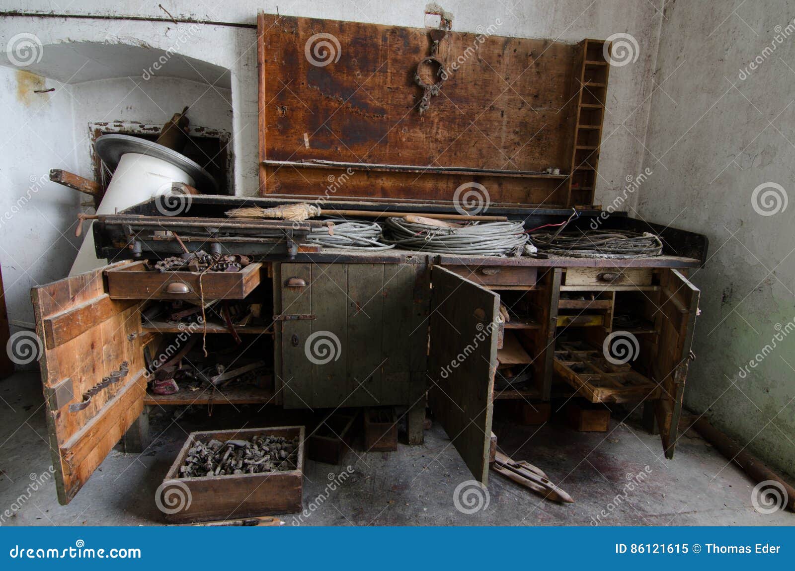 Old workbench stock image. Image of machinery, fascination - 86121615