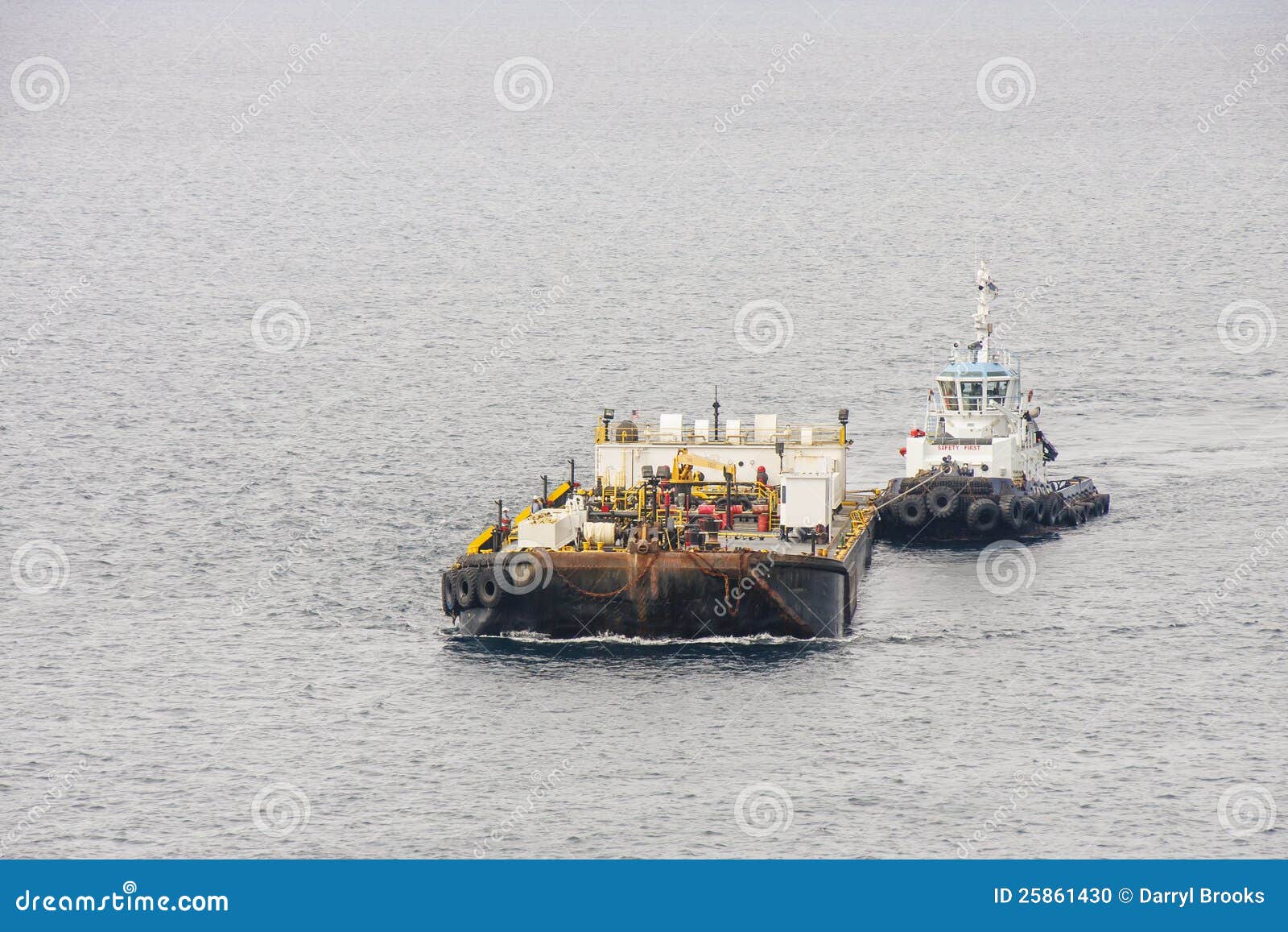Old Working Barge and Tugboat Stock Photo - Image of working, barge ...