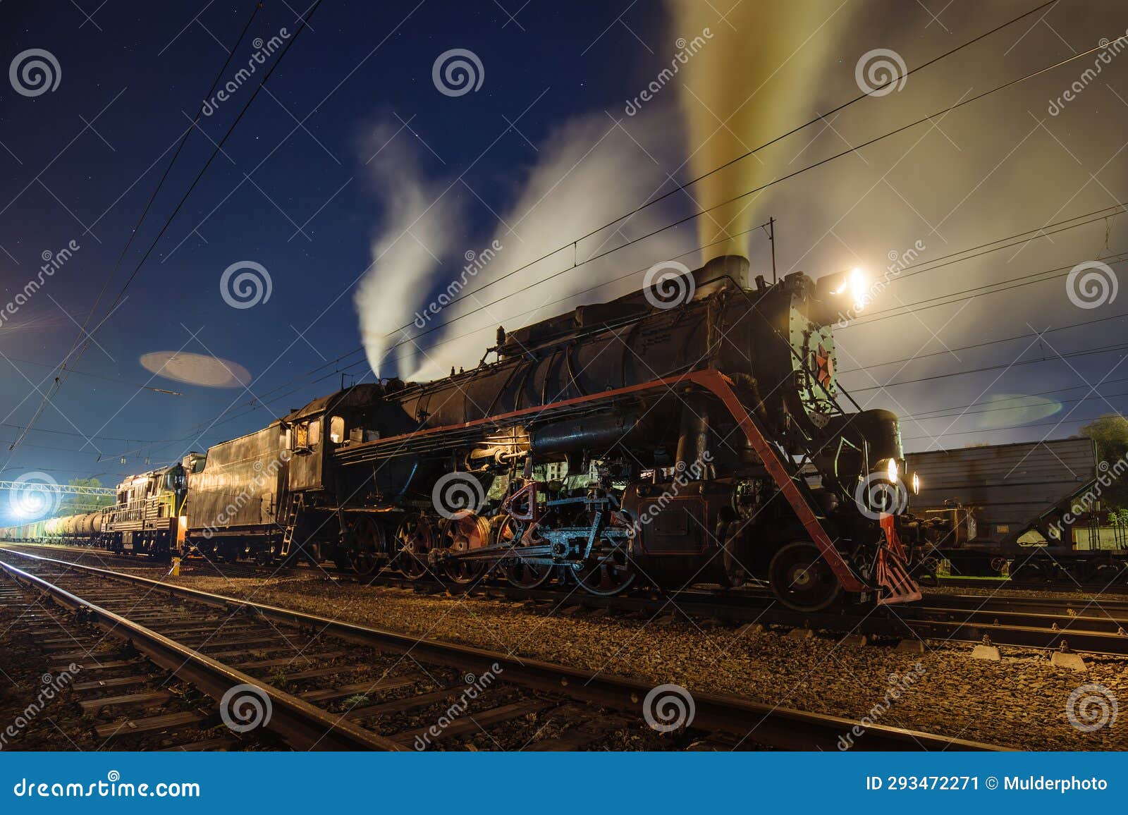 Old Working Steam Hammer At Factory Forging Hot Steel Workpiece With ...